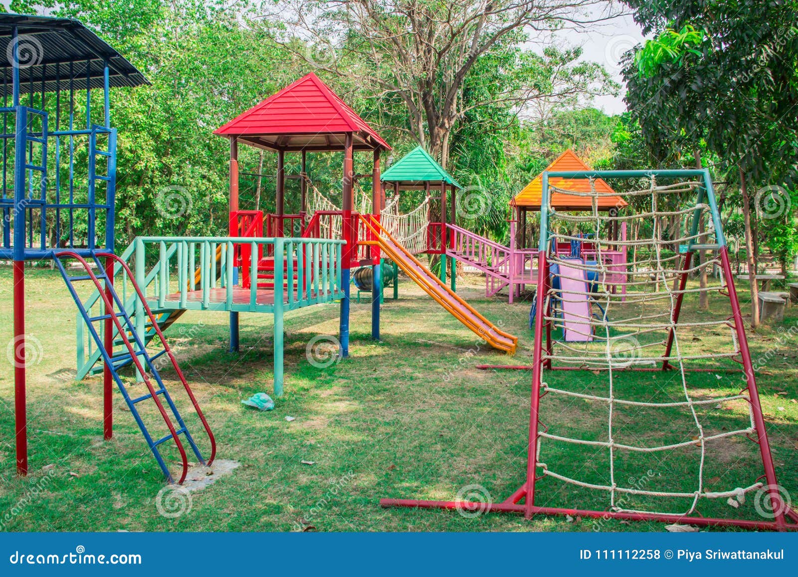 Colorful playground stock photo. Image of fitness, curved - 111112258