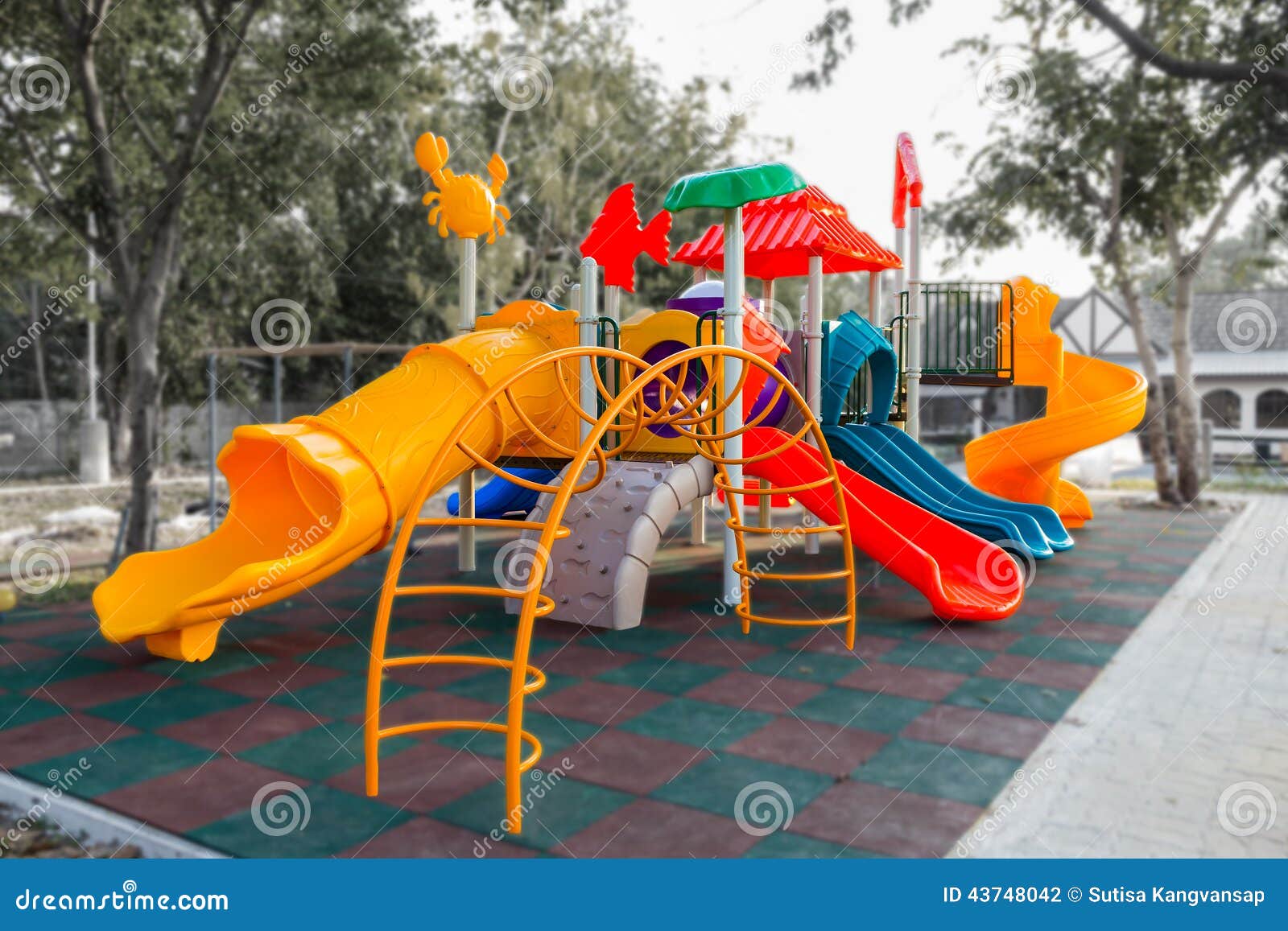 Colorful playground stock photo. Image of play, funny - 43748042