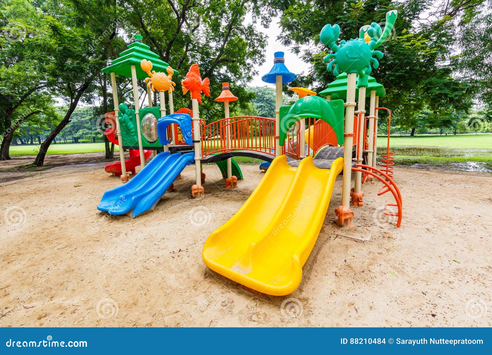 Colorful playground stock photo. Image of education, outdoor - 88210484
