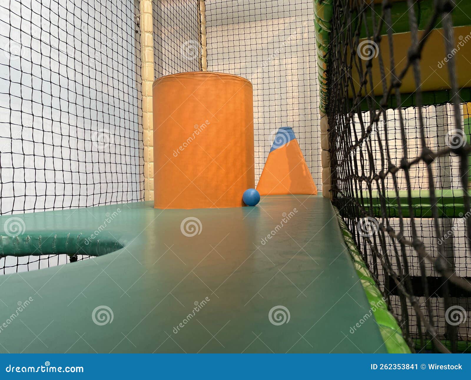 Playing Area for Kids with Nets and Climbing Spaces Stock Image - Image ...
