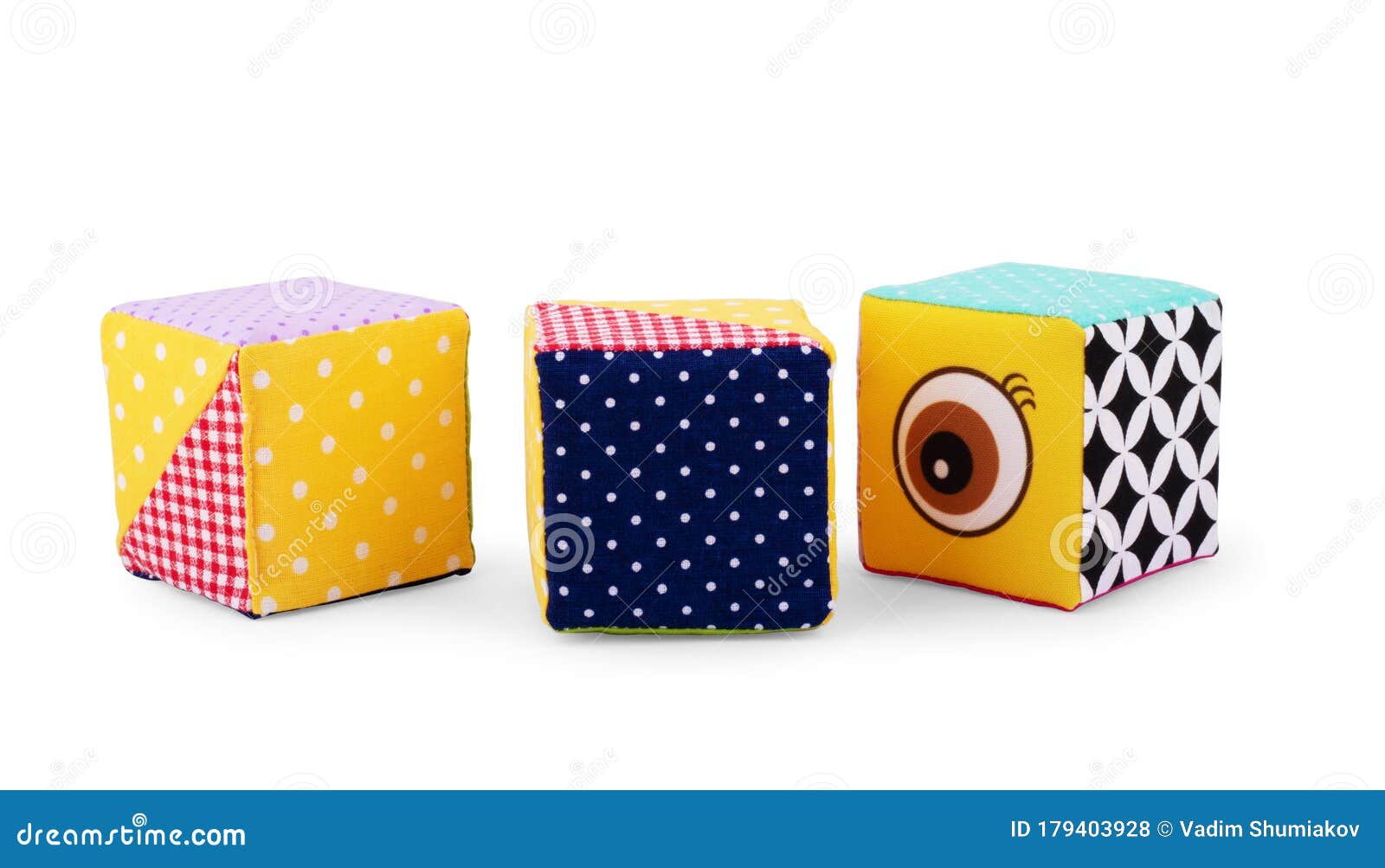 Colorful Plush Cube Toy Isolated on White Stock Photo - Image of white ...