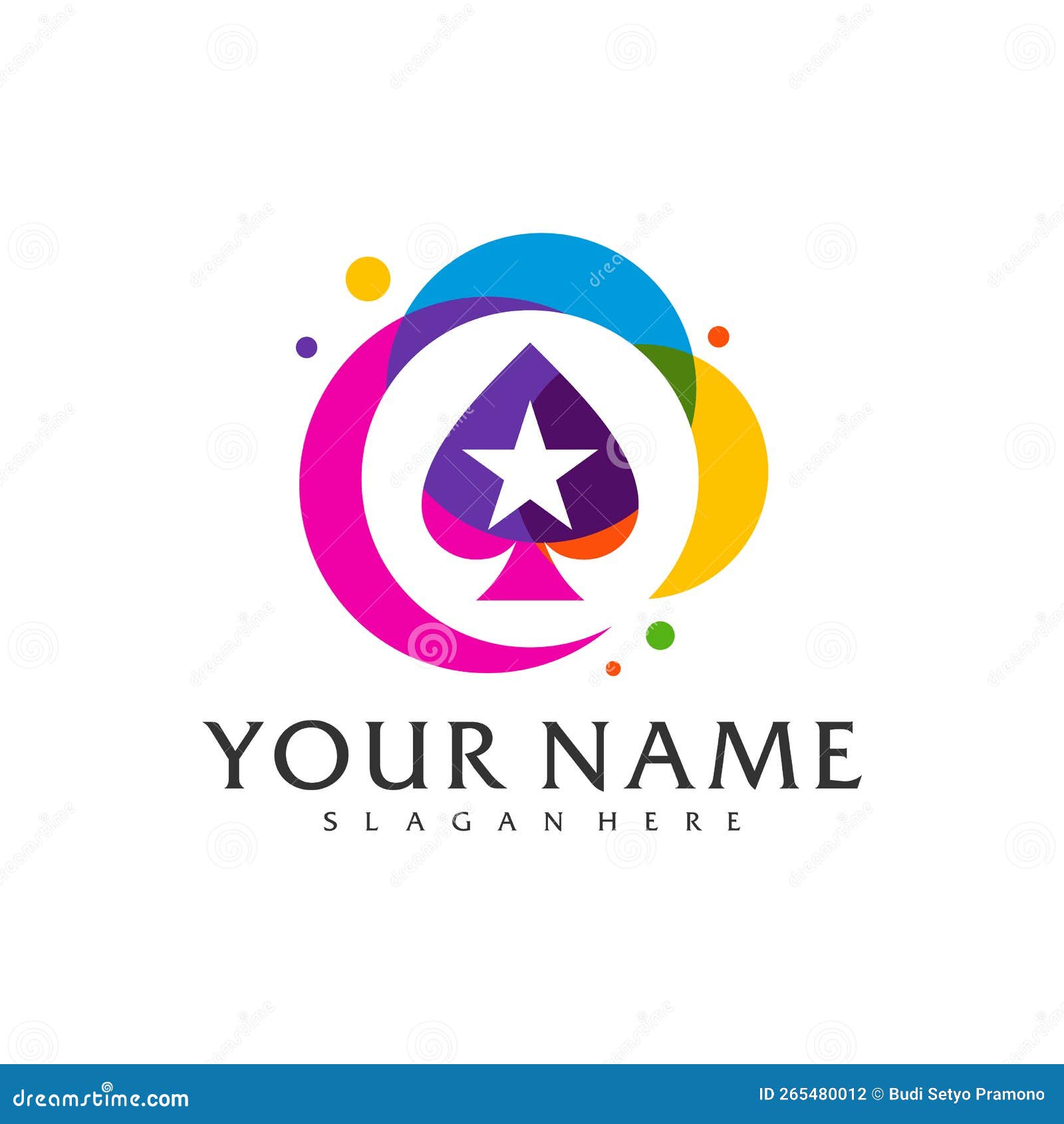 Colorful Poker Logo Vector Template, Creative Poker Logo Design ...