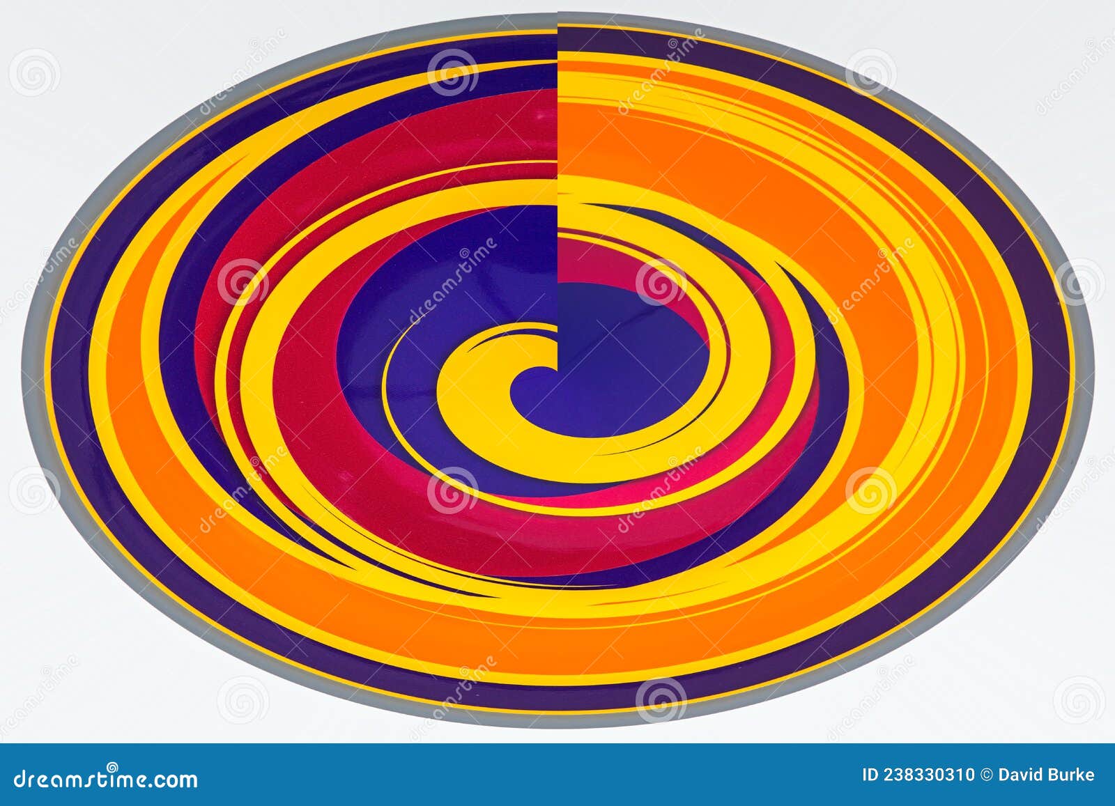 Colorful Polar Coordinates Oval Pattern Stock Illustration ...