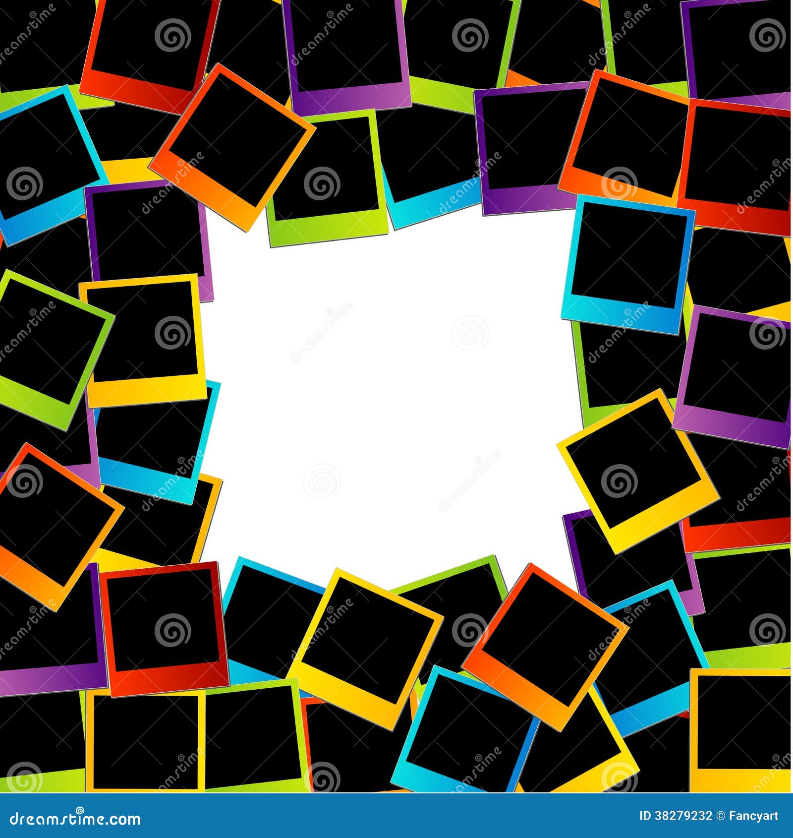 Colorful Polaroid Frame Vector Illustration | CartoonDealer.com #38279142