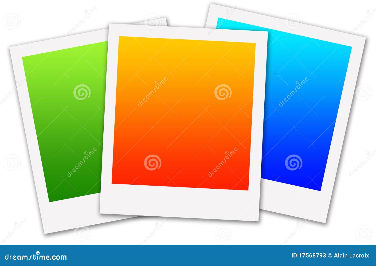 Colorful polaroids stock illustration. Illustration of frame - 17568793