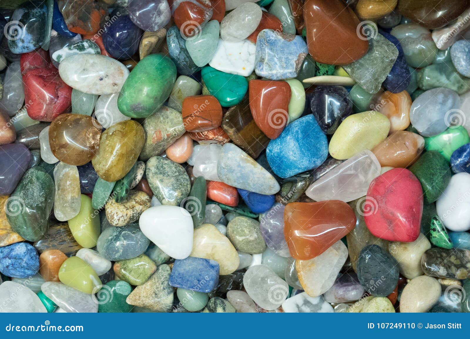 Colorful Polished Stones stock photo. Image of pebbles - 107249110
