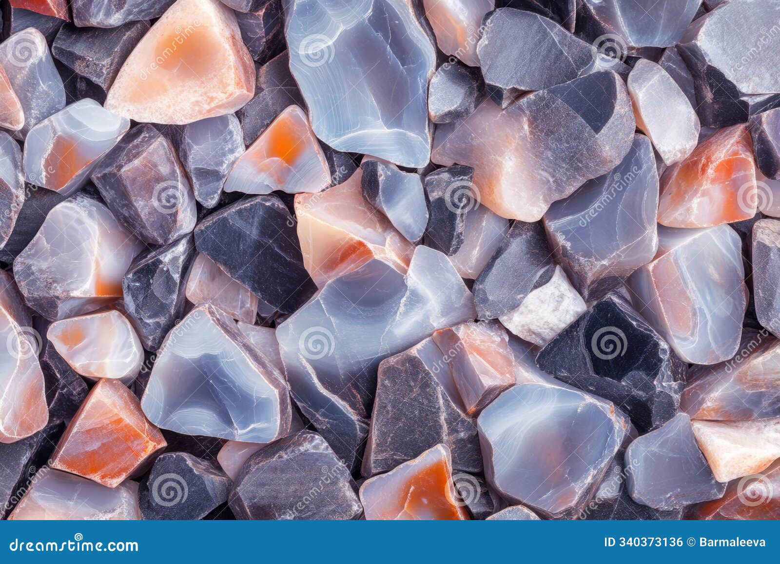 Colorful Polished Stones with Smooth Shiny Texture Stock Photo - Image ...
