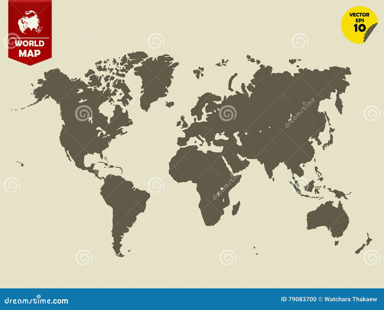 Colorful Political World Map Design Stock Illustration - Illustration ...