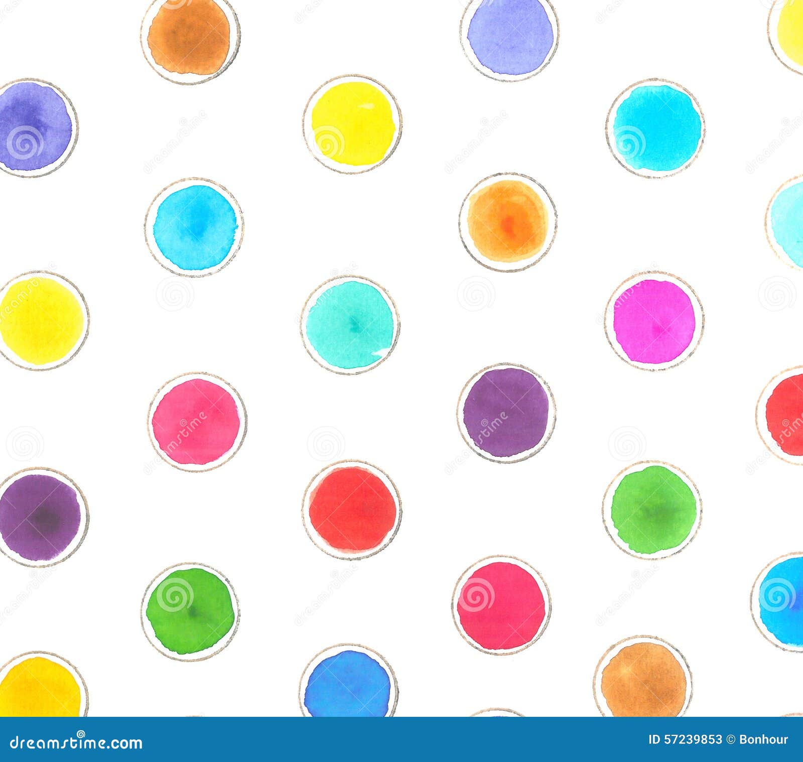 Colorful polka dot pattern stock illustration. Illustration of white ...