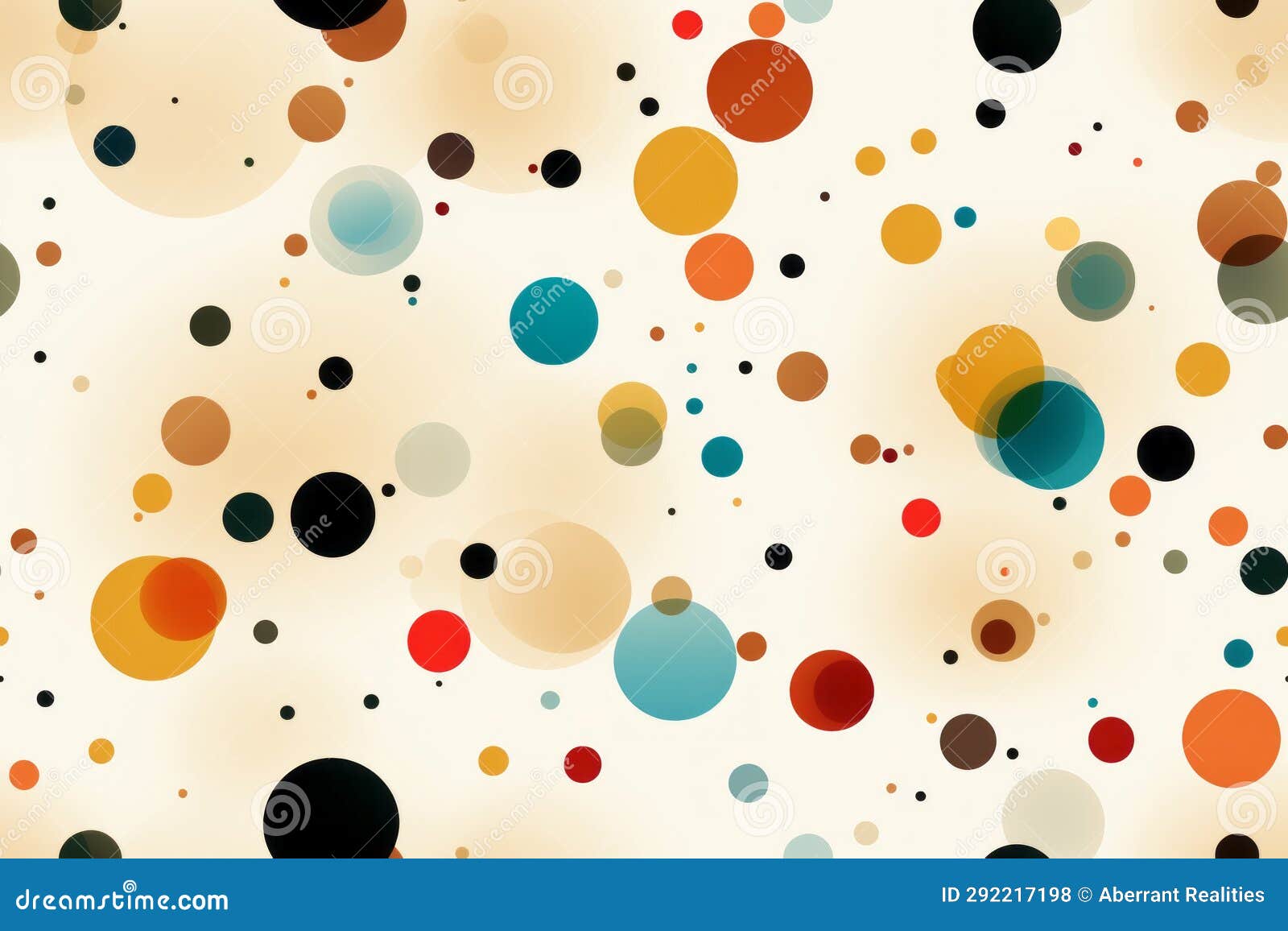 A Colorful Polka Dot Pattern on a White Background Stock Illustration ...