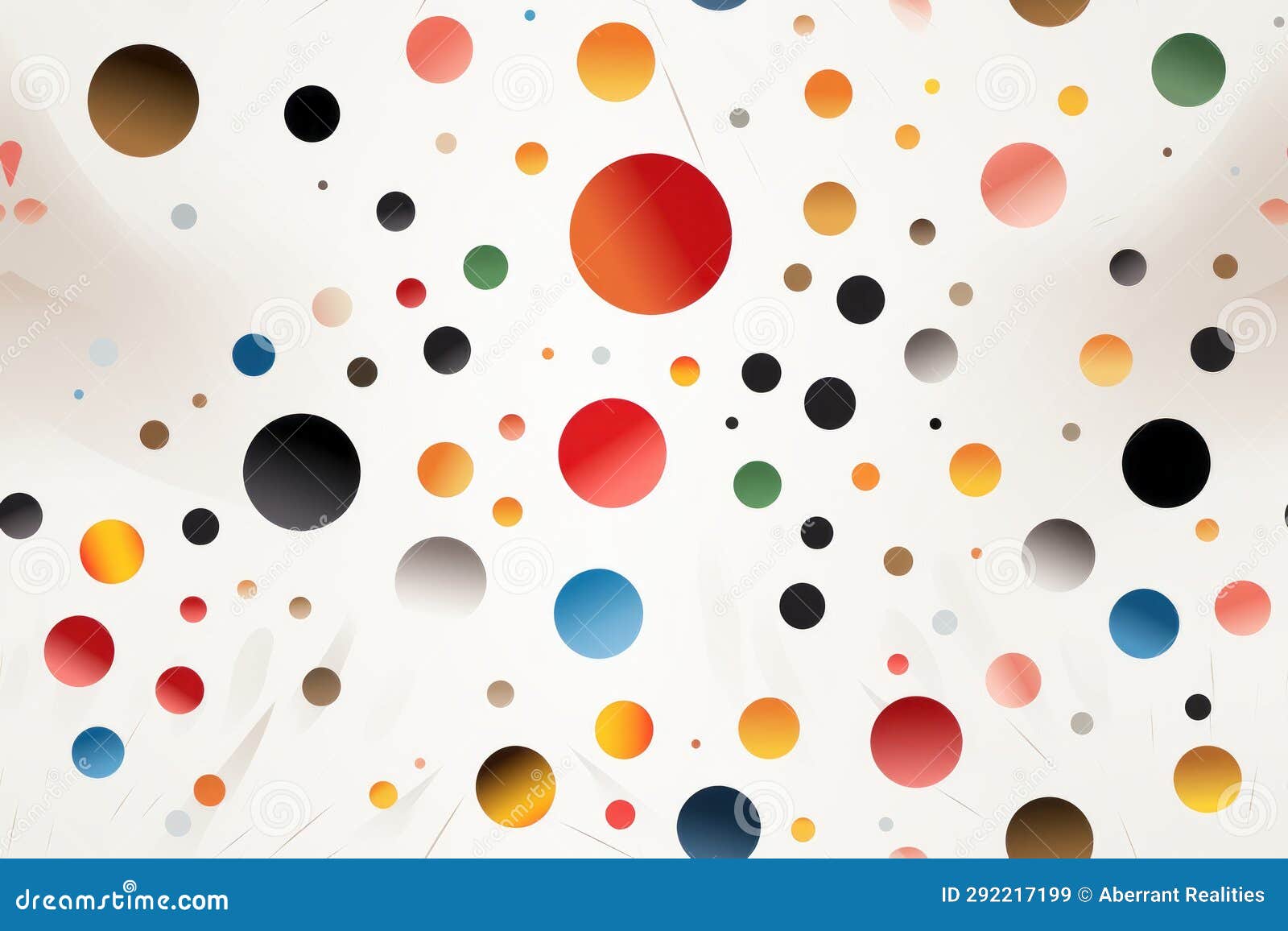 A Colorful Polka Dot Pattern on a White Background Stock Illustration ...