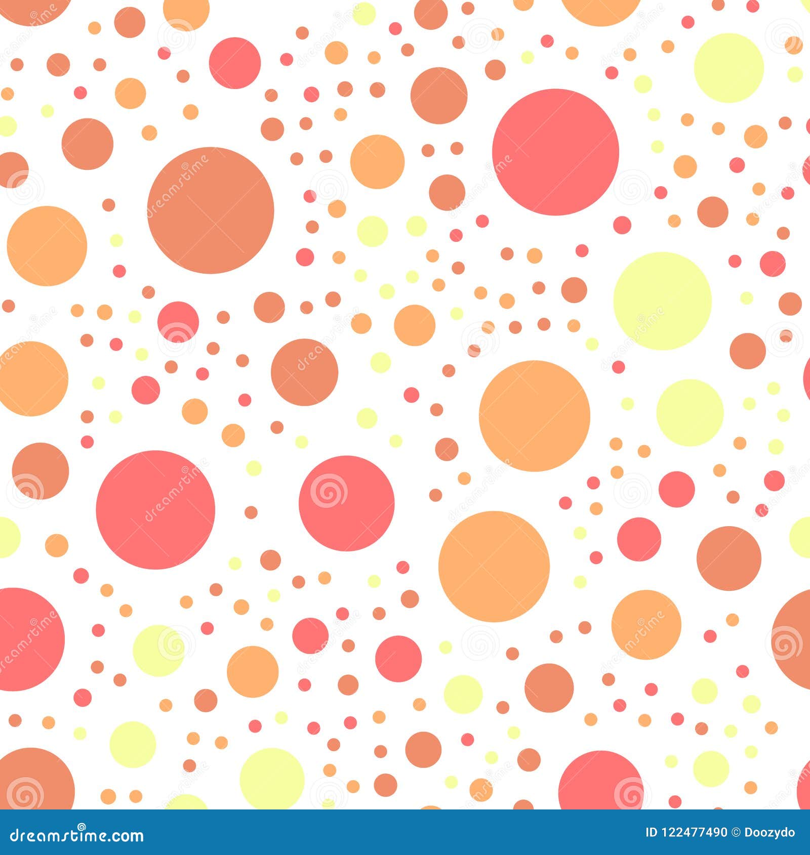 Colorful Polka Dots Pattern on White Background. Stock Vector ... Colorful Polka Dots Pattern on White Background. Stock Vector ...