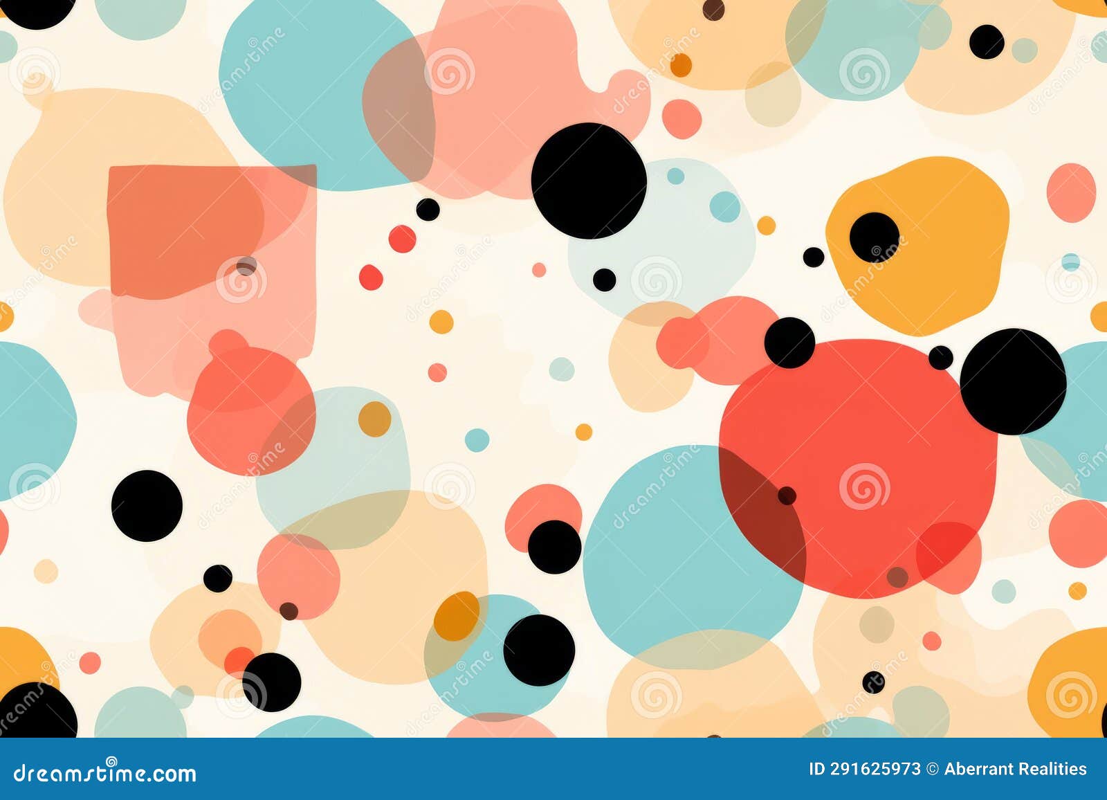 Colorful Polka Dots on a White Background Stock Illustration ...