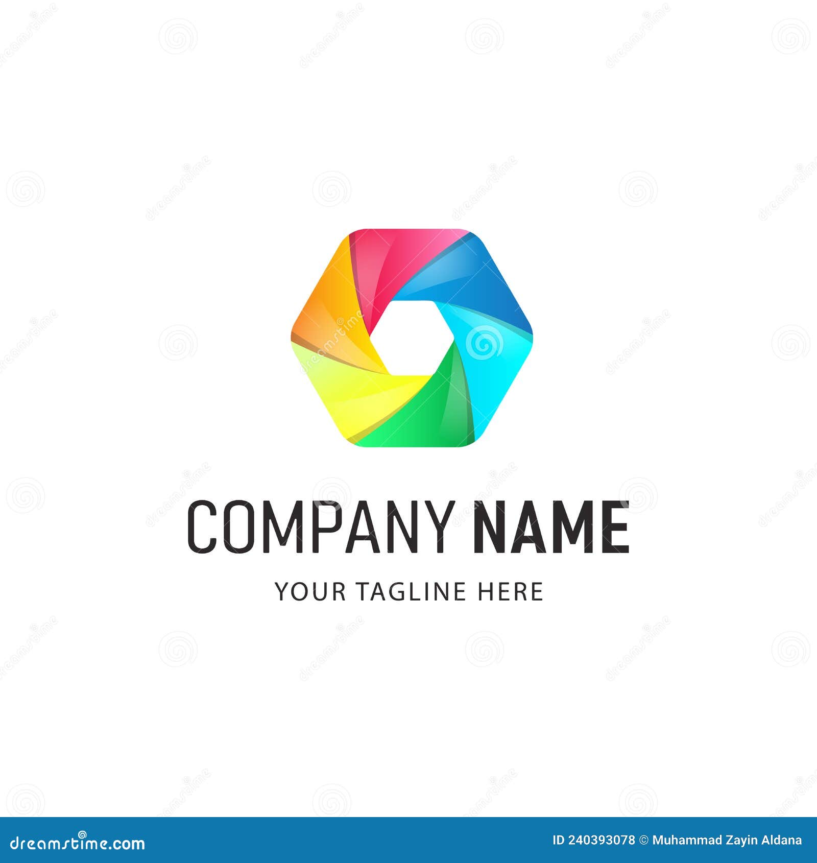 Colorful Polygon Logo Design. Abstract Illustration Stock Vector ...