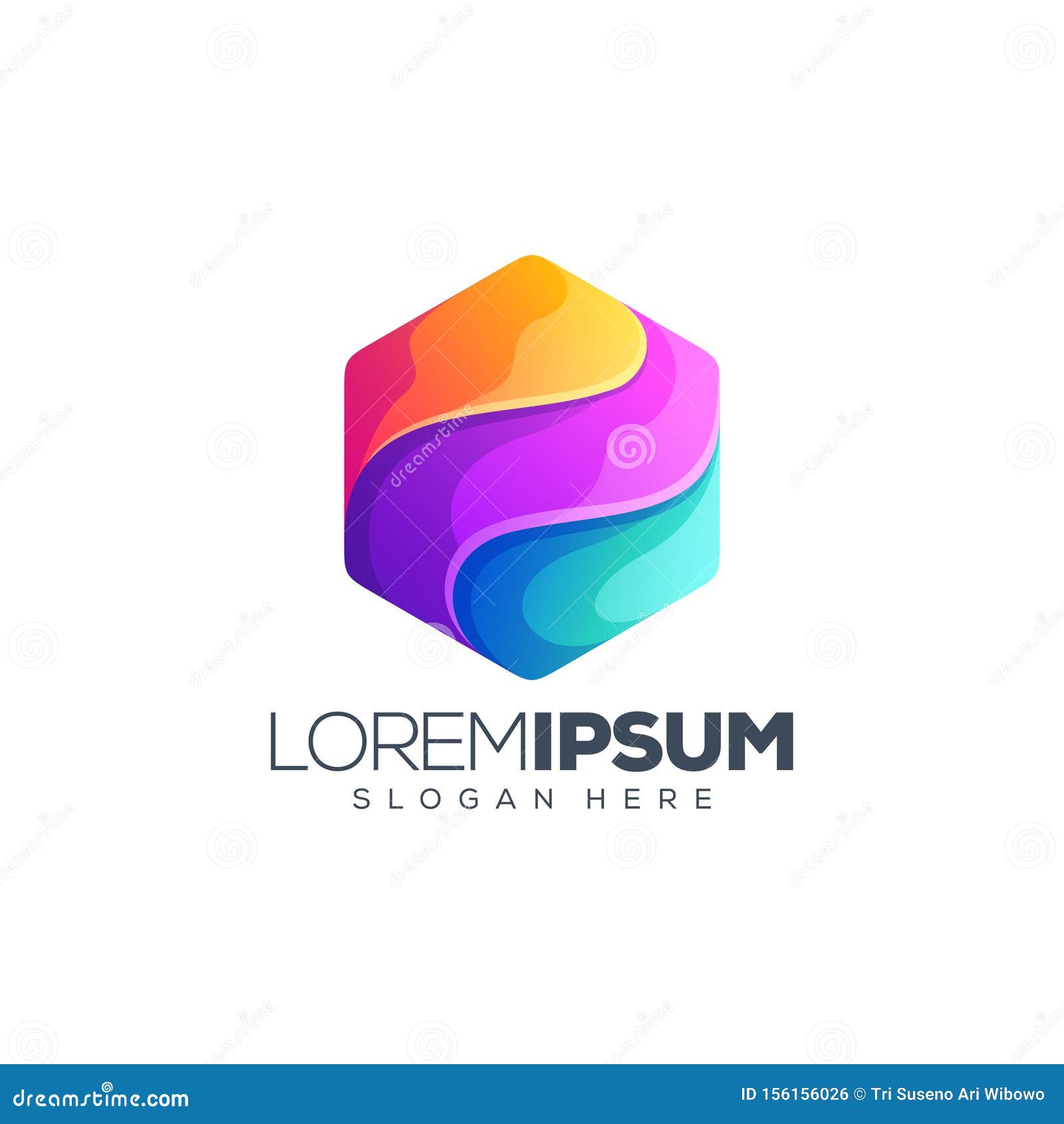 Colorful Polygon Logo Design Vector Illustration Stock Illustration ...