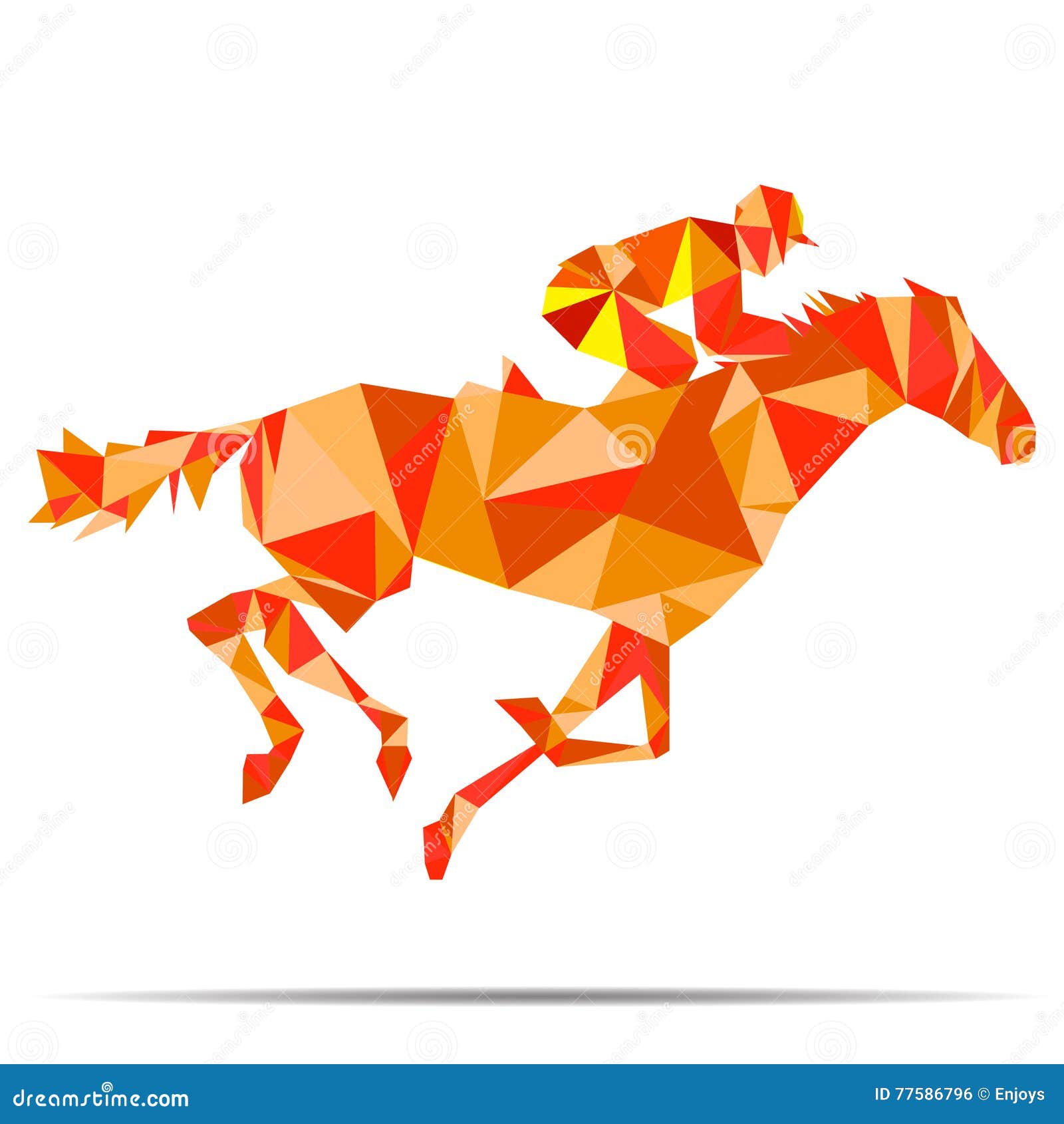 Colorful Polygonal Horse Illustration Stock Illustration - Illustration ...