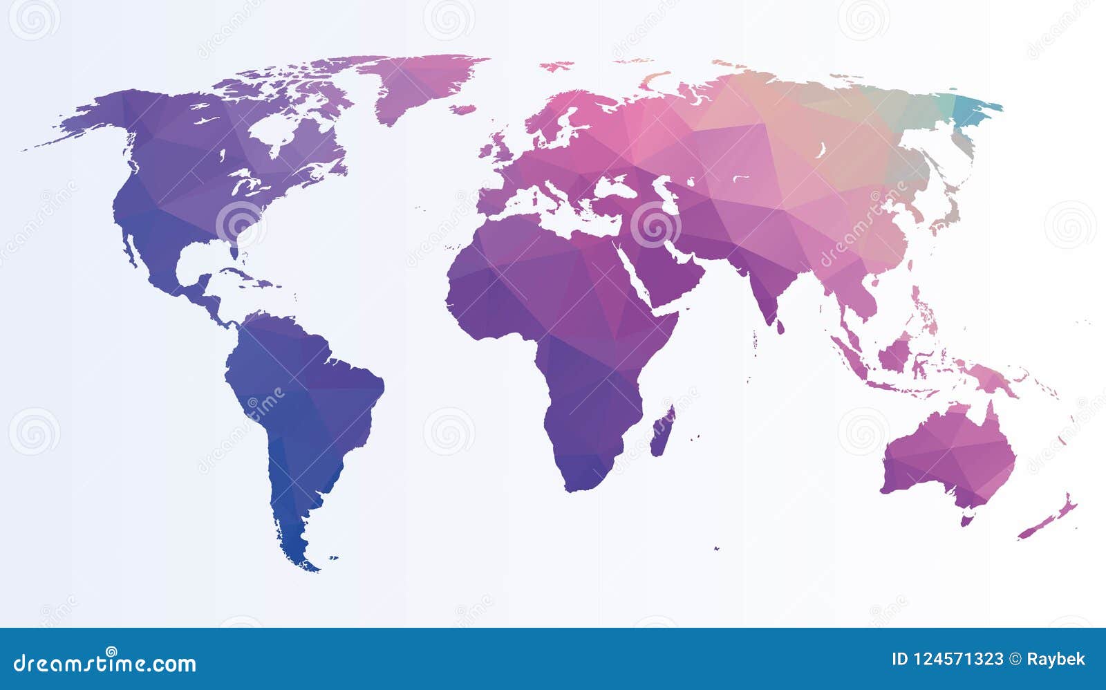 Polygonal world map stock illustration. Illustration of europe - 124571323