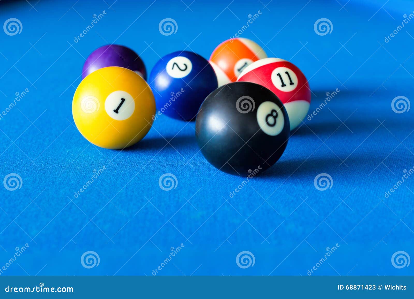 Colorful pool balls stock image. Image of black, pool - 68871423