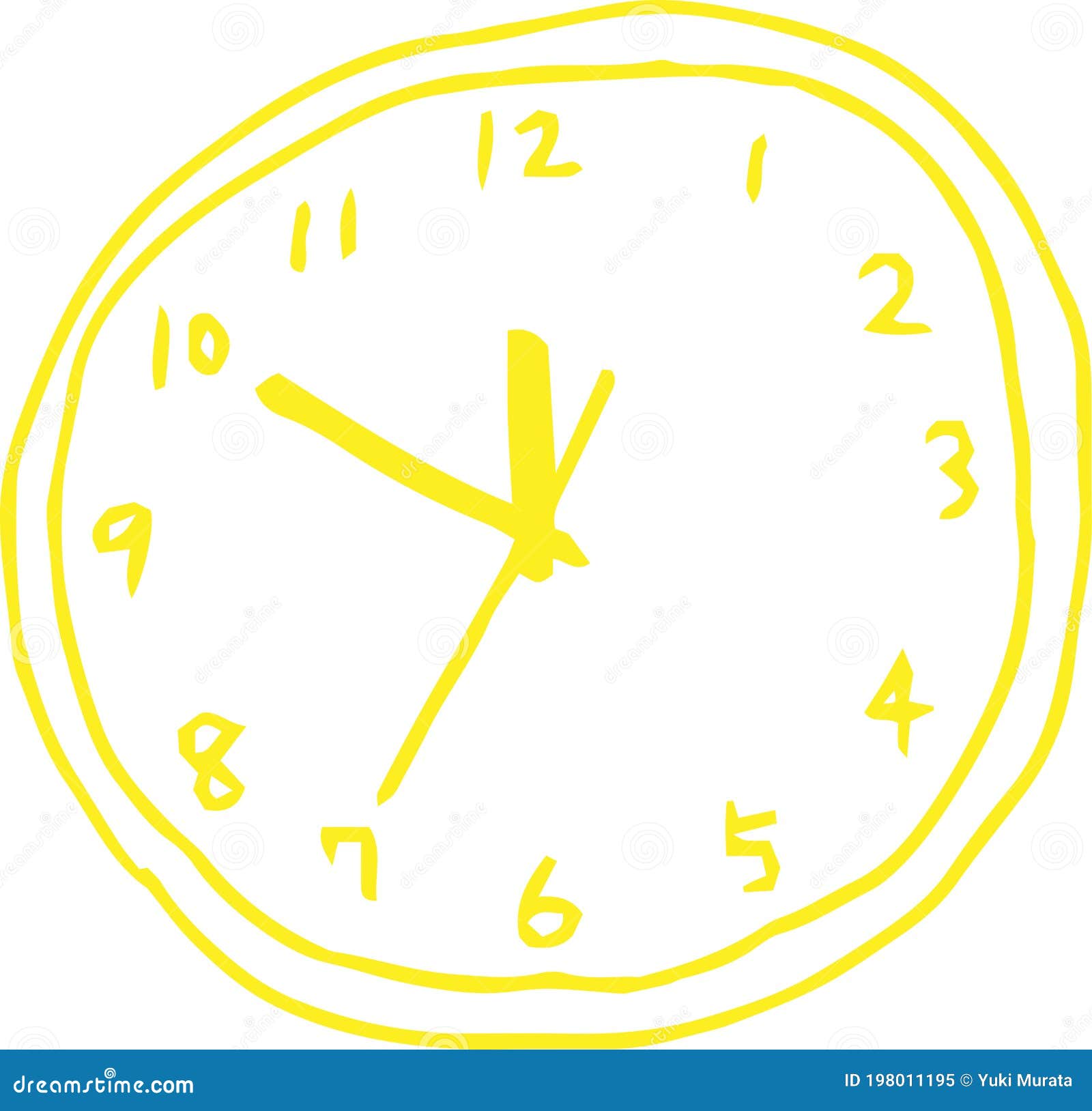 Colorful Poor Rough Sketch of the Watch Stock Vector - Illustration of ...