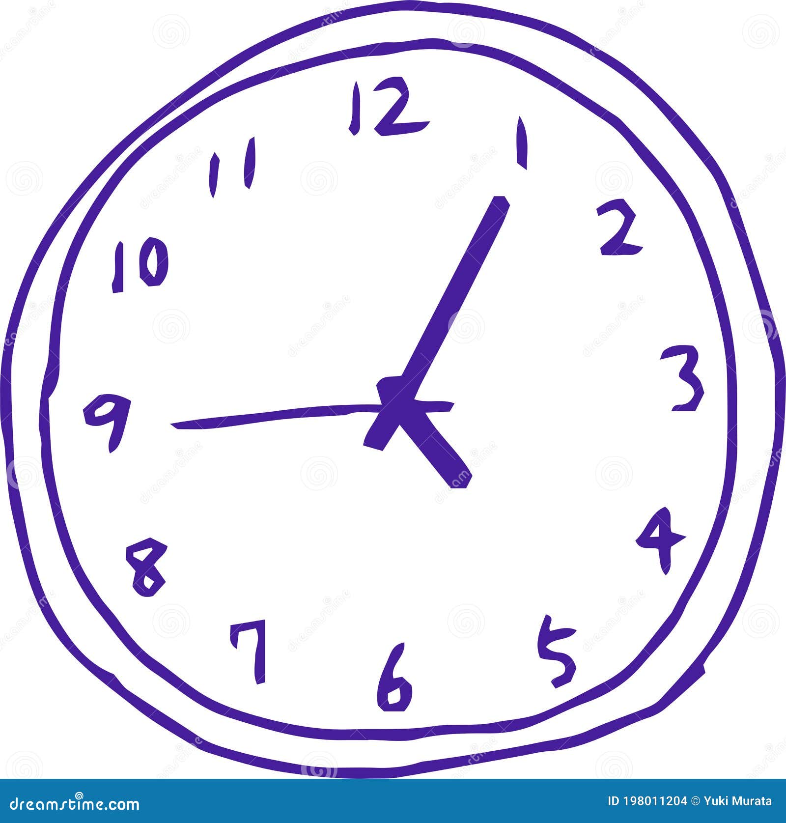 Colorful Poor Rough Sketch of the Watch Stock Vector - Illustration of ...