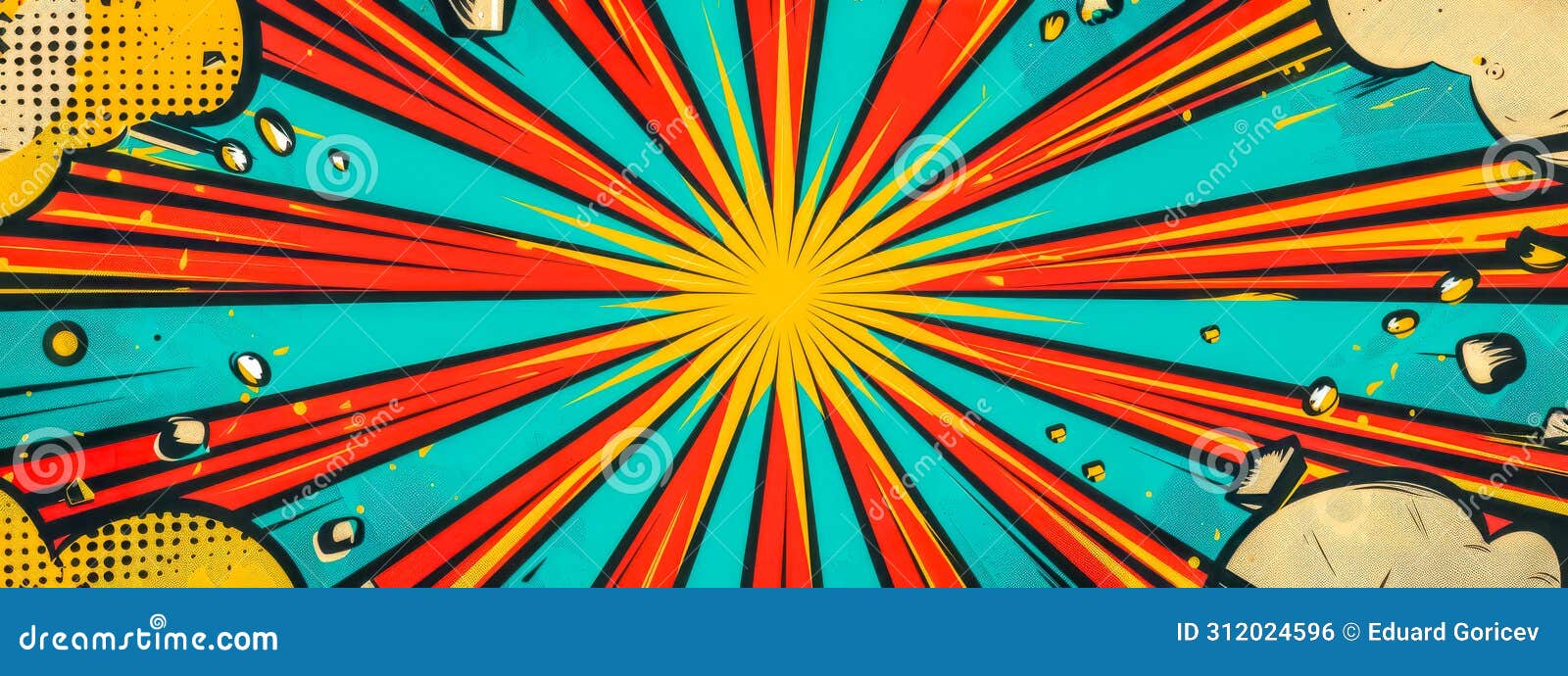 Vibrant Pop Art Explosion Background Stock Photo - Image of retro ...