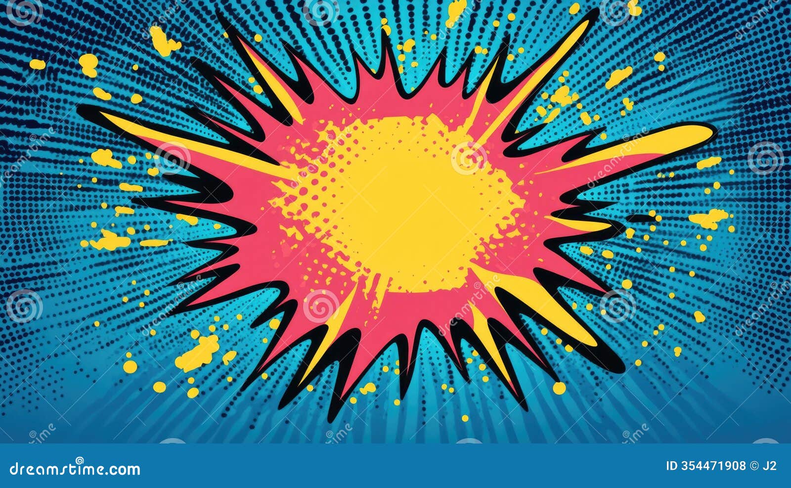 Colorful Pop Art Explosion with Dynamic Burst Effect Stock Photo ...