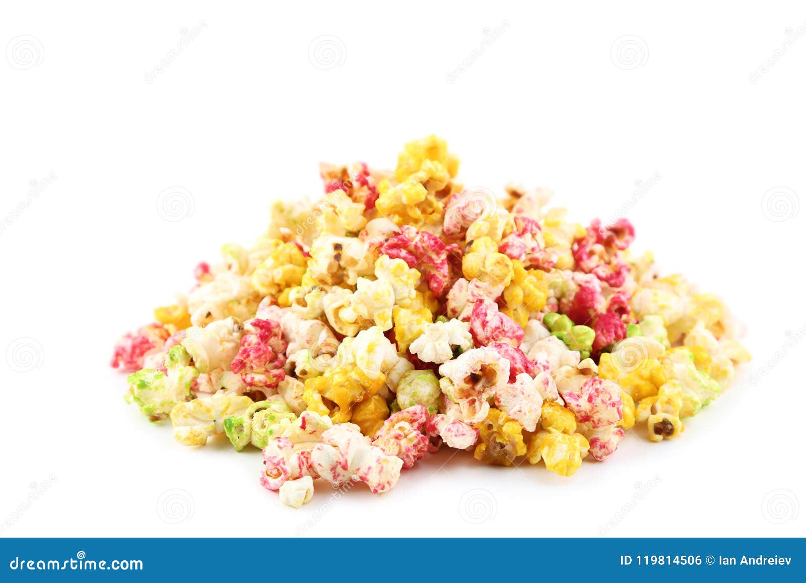 Colorful popcorn stock photo. Image of entertainment - 119814506