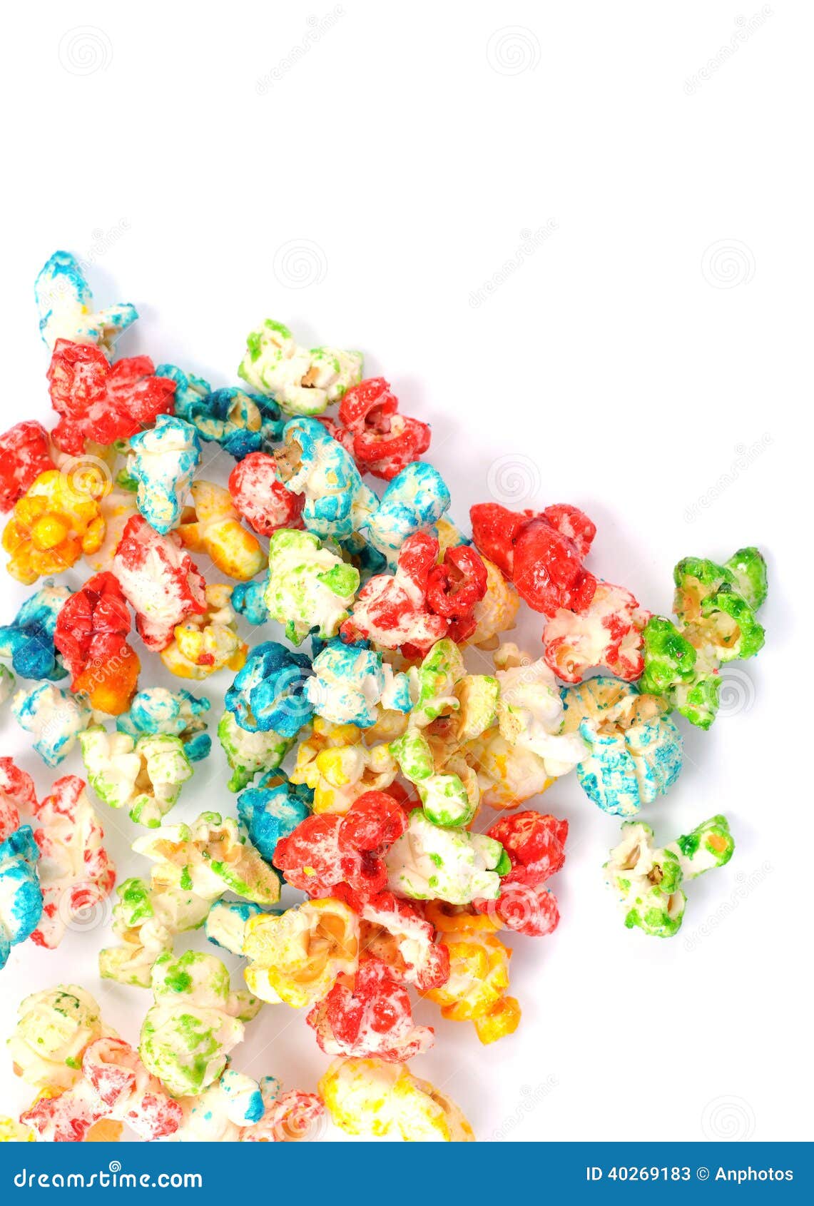Colorful popcorn stock image. Image of confectionery - 40269183