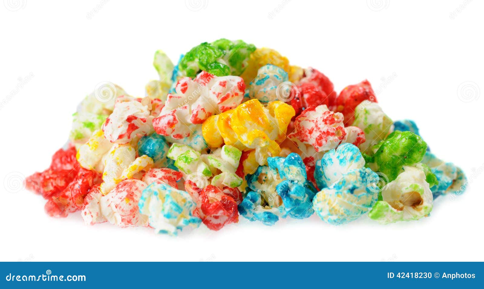 Colorful popcorn stock photo. Image of caramelized, sugary - 42418230