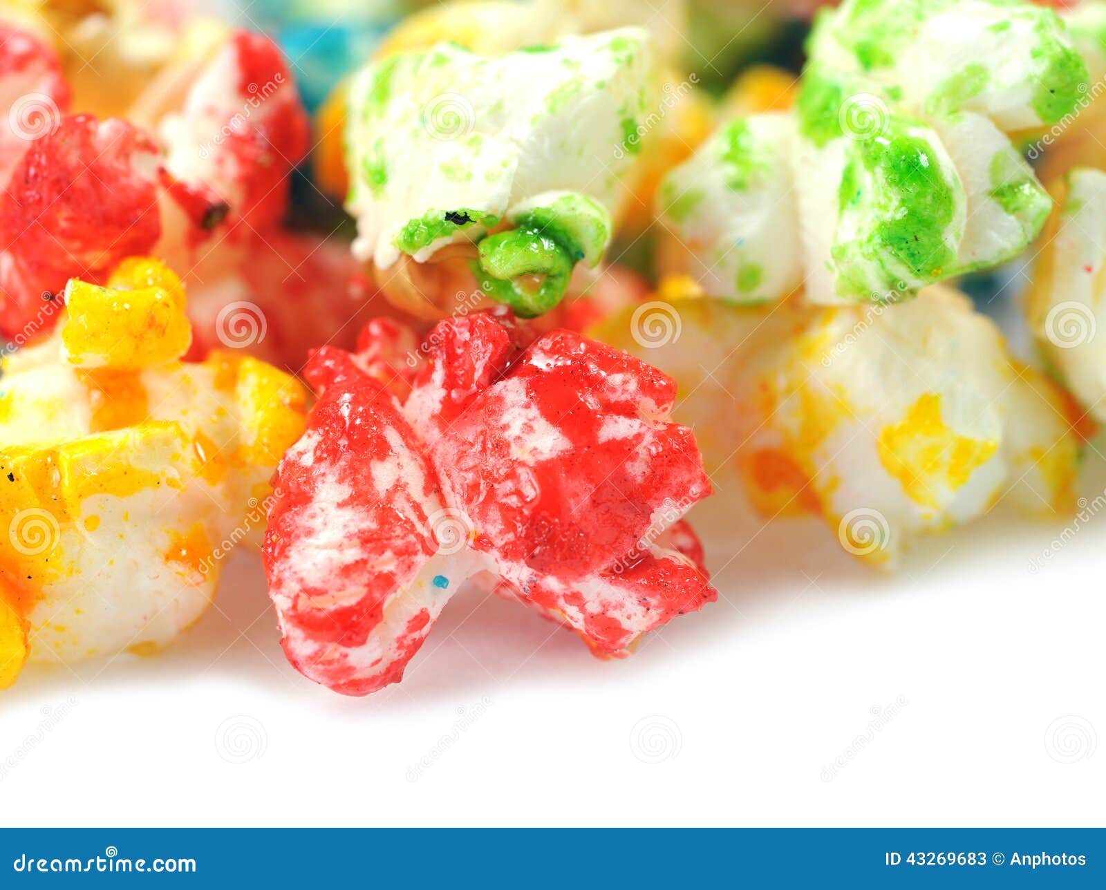 Colorful popcorn stock image. Image of candy, junk, delicious - 43269683