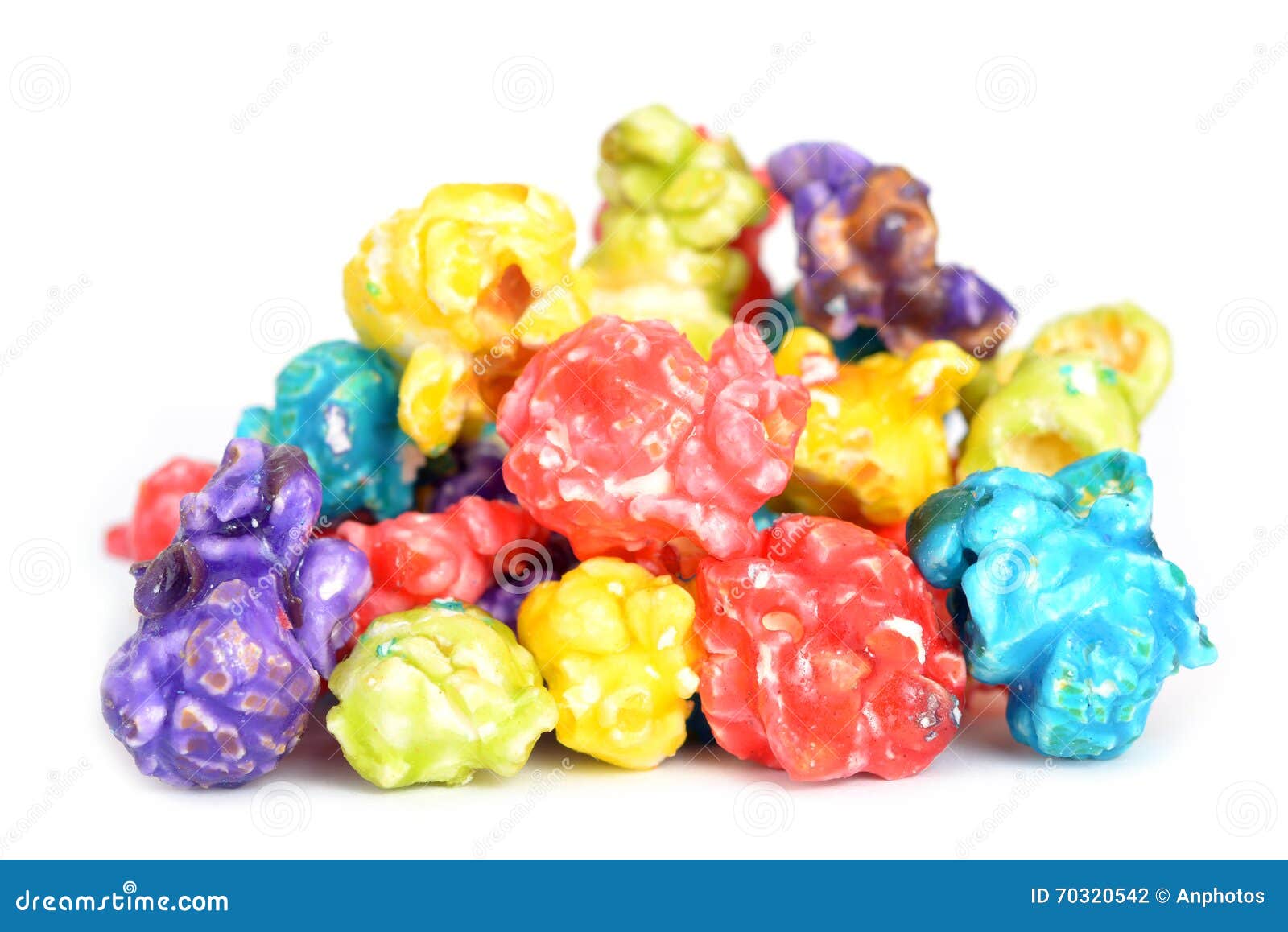 Colorful popcorn stock photo. Image of sugary, corn, sweet - 70320542