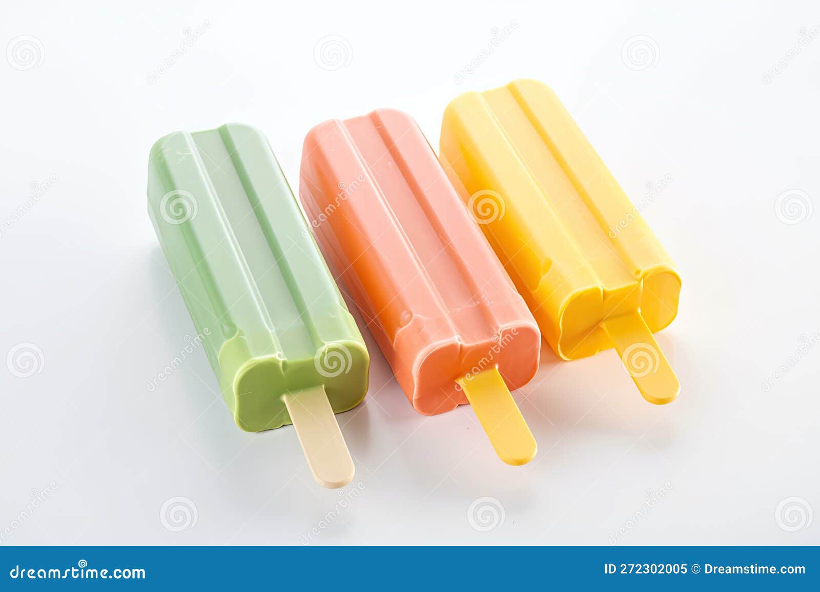 Colorful Popsicle Displayed Against a Plain White Backdrop, Generative ...