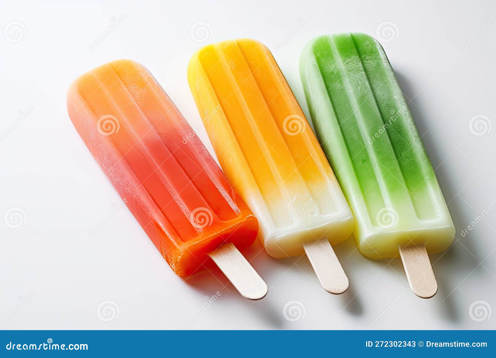 Colorful Popsicle Displayed Against a Plain White Backdrop, Generative ...