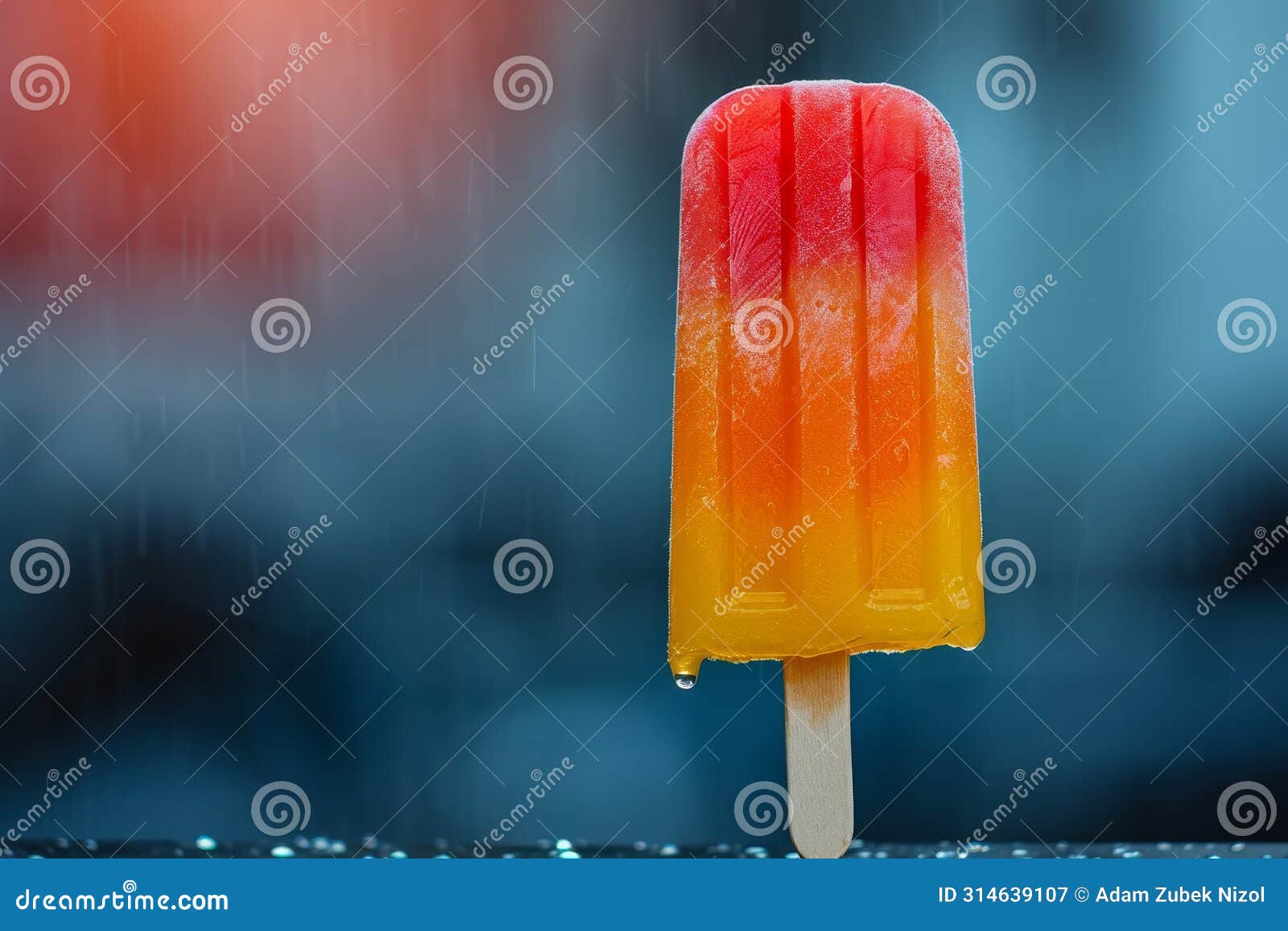 Colorful Popsicle in the Rain Stock Illustration - Illustration of ...