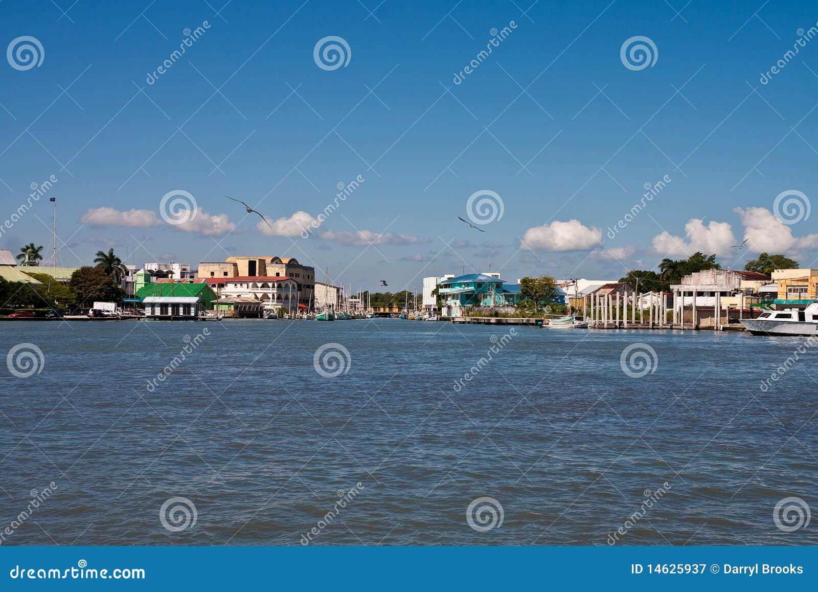 Colorful Port in Belize stock image. Image of port, harbor - 14625937