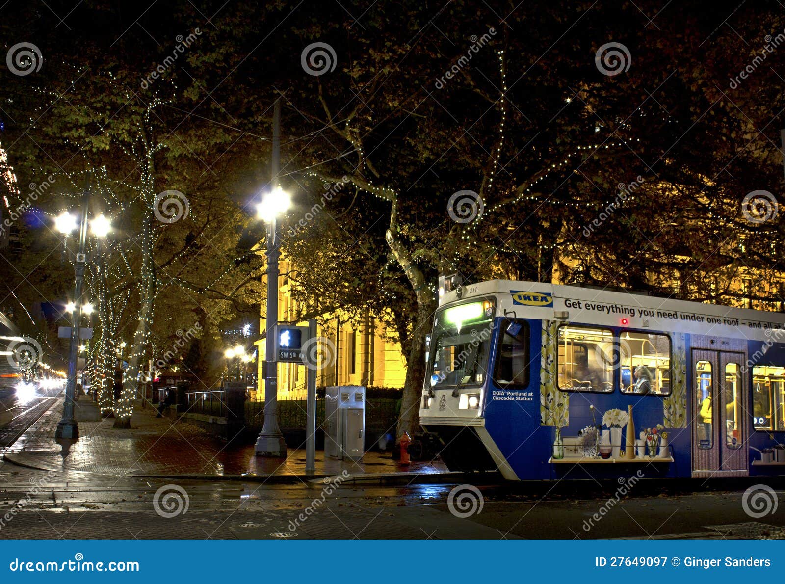 Colorful Portland Max Train Public Transportation Editorial Photography ...