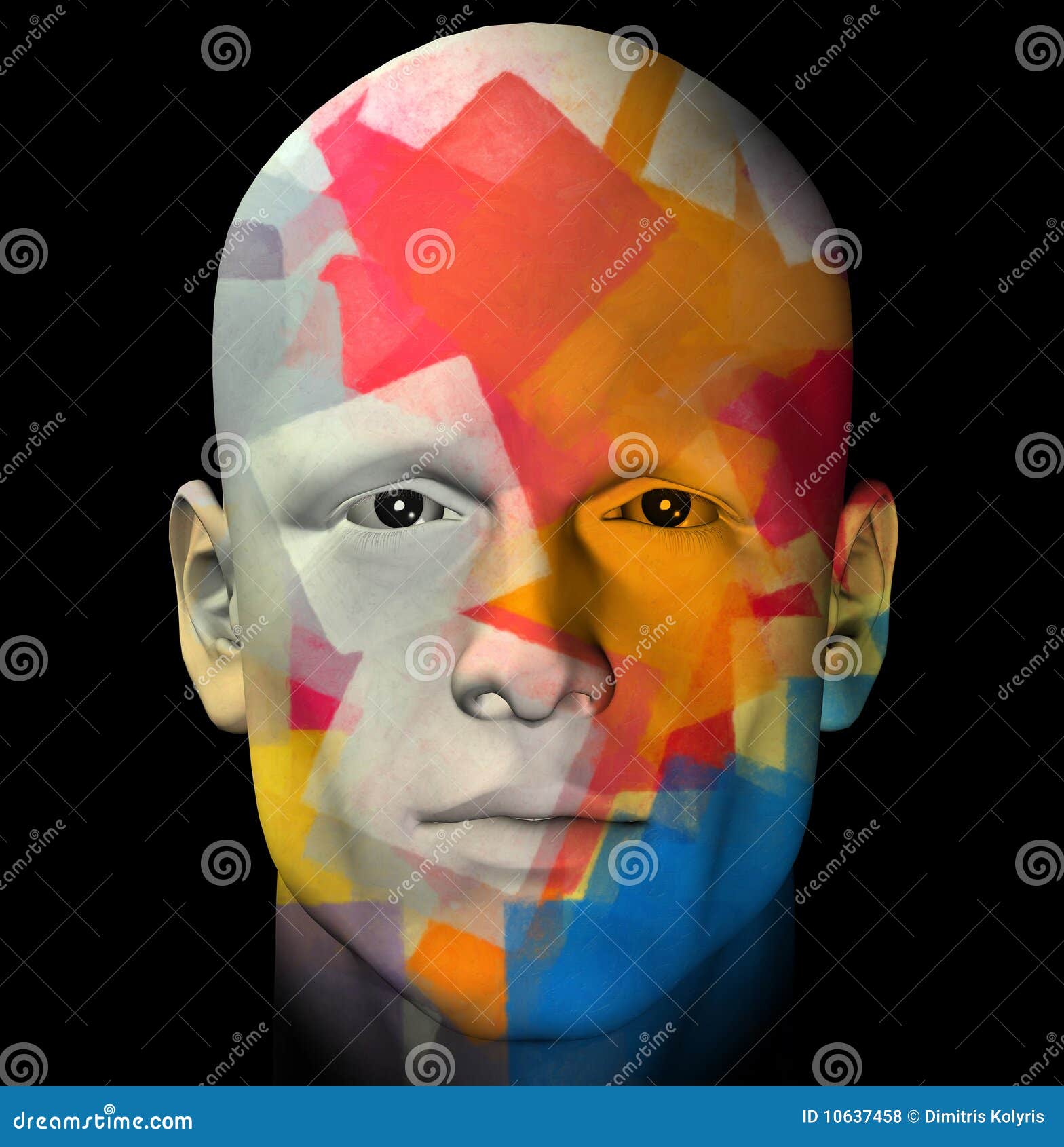 Colorful Portrait Illustration Stock Illustration - Illustration of ...