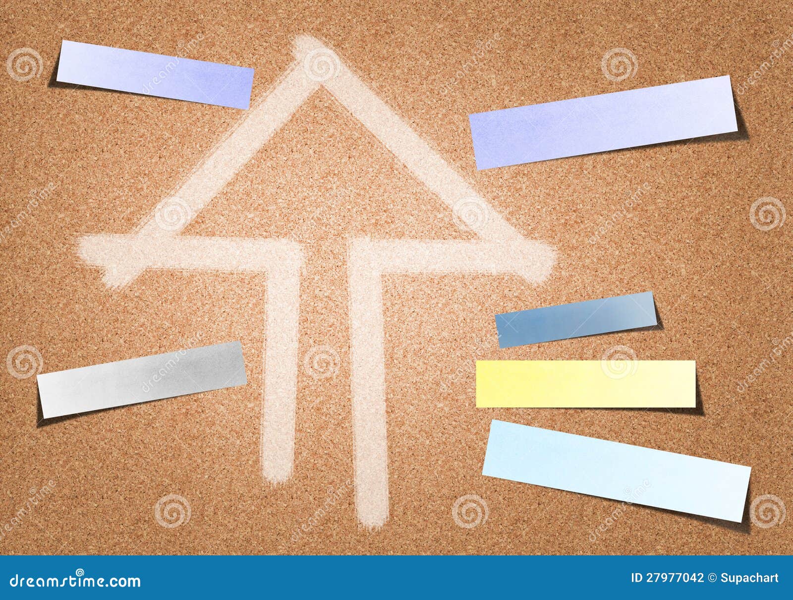 The Colorful Post it with Arrow Stock Illustration - Illustration of ...