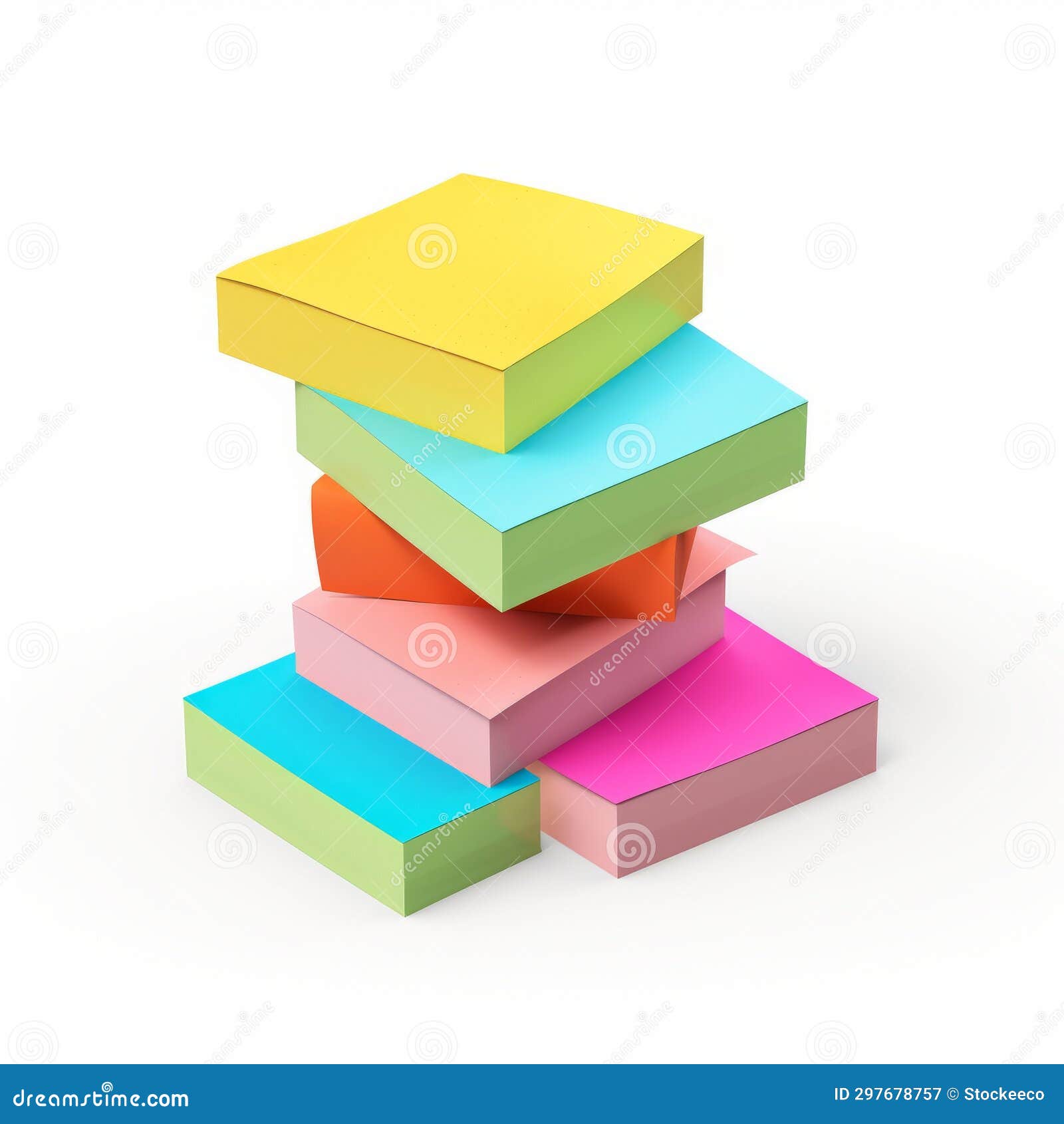 Colorful Post-it Note Stack: Unreal Engine 5 Inspired High Definition ...