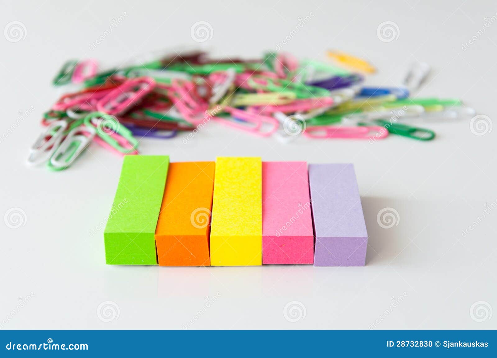 Colorful post-it notes stock photo. Image of orange, note - 28732830