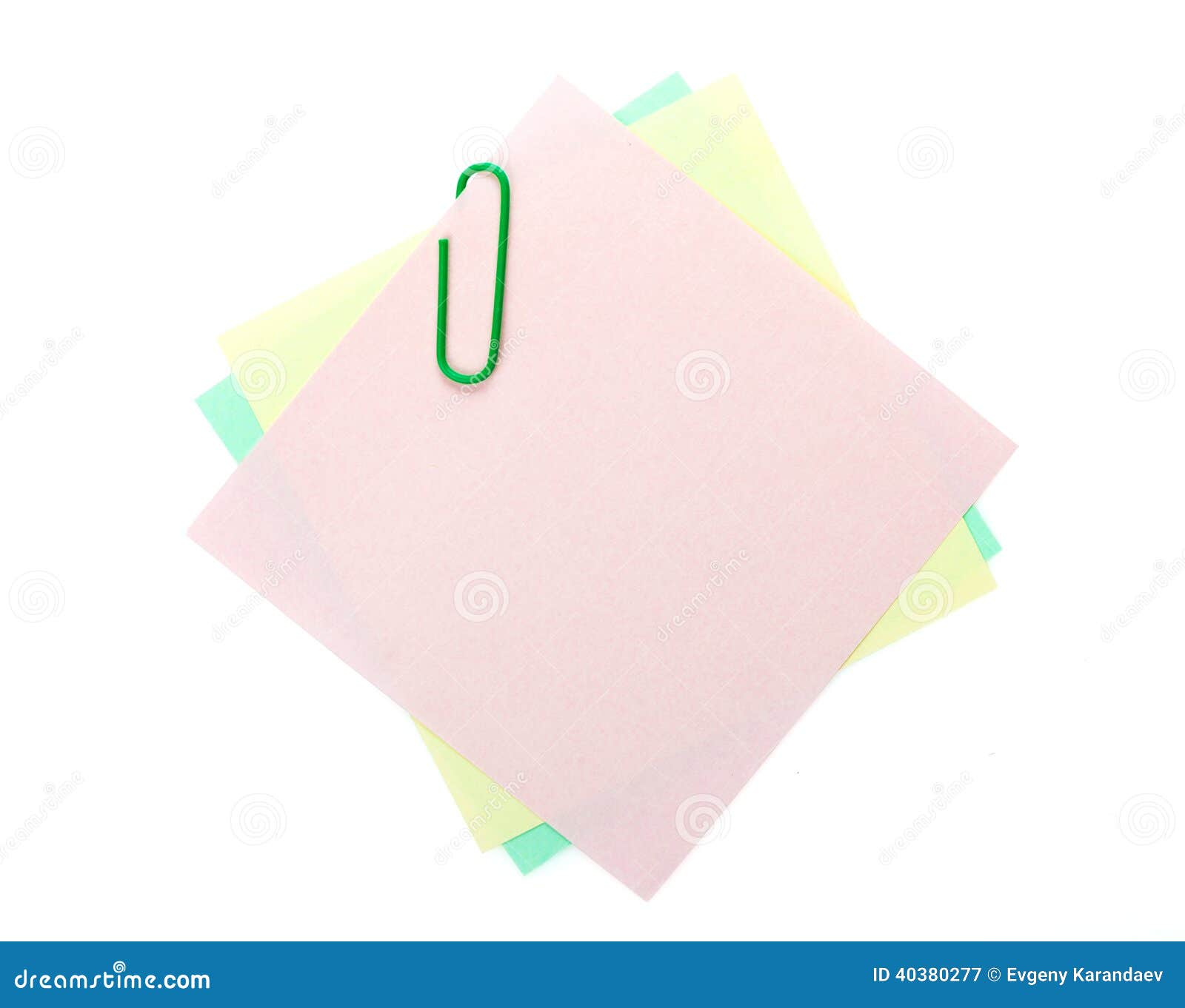 Colorful Post-it Notes with Clip Stock Image - Image of background ...