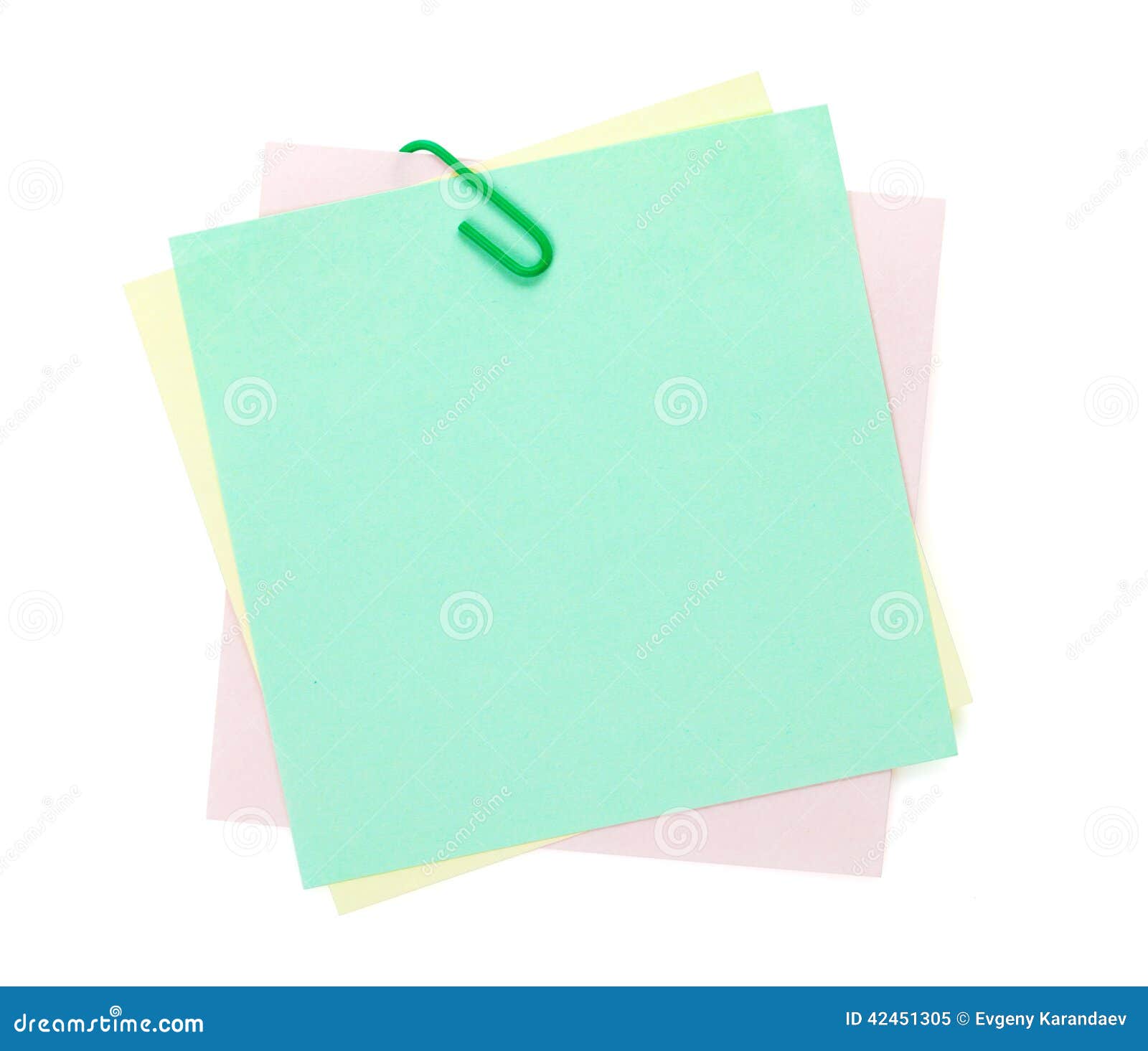 Colorful Post-it Notes with Clip Stock Image - Image of post, blank ...