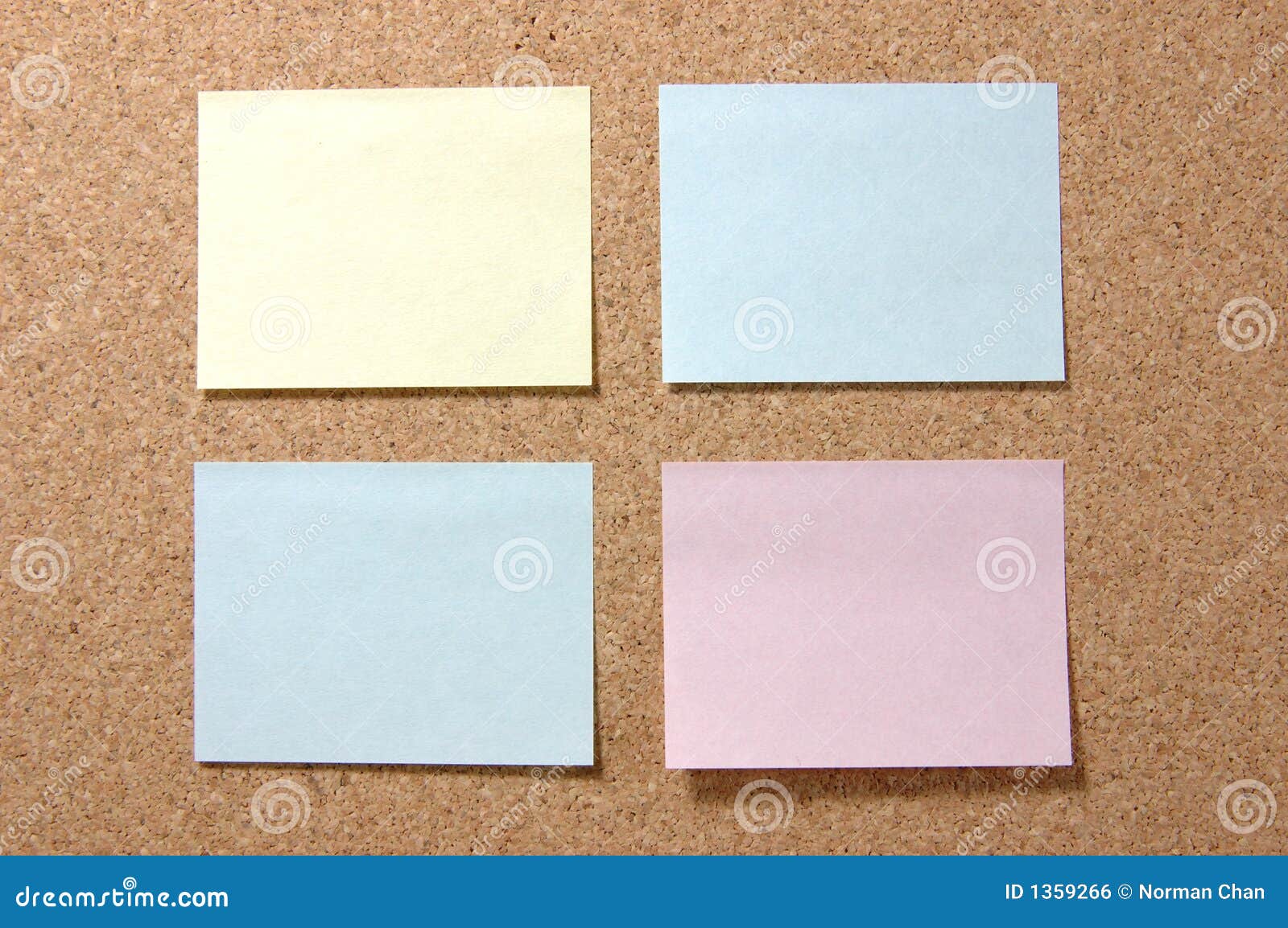 Colorful Post-it Notes on Corkboard Stock Photo - Image of board ...