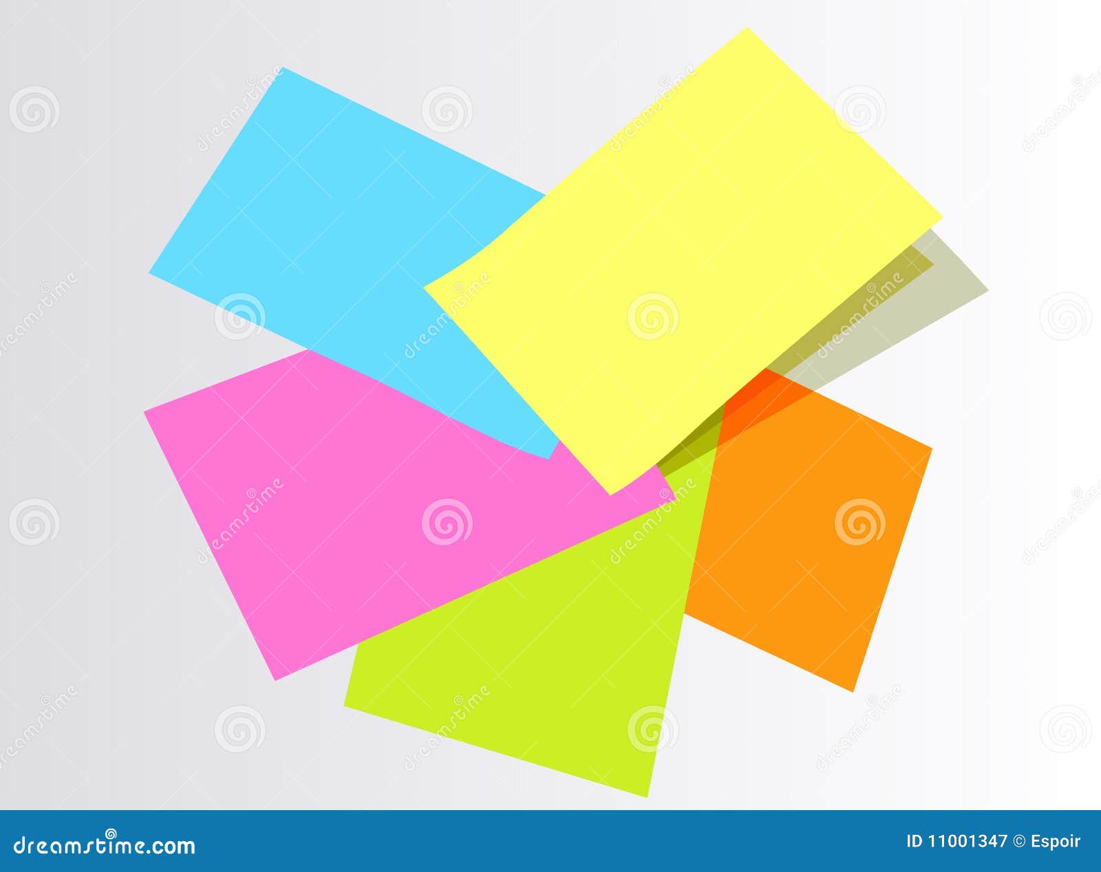 Colorful post it papers stock vector. Illustration of green - 11001347