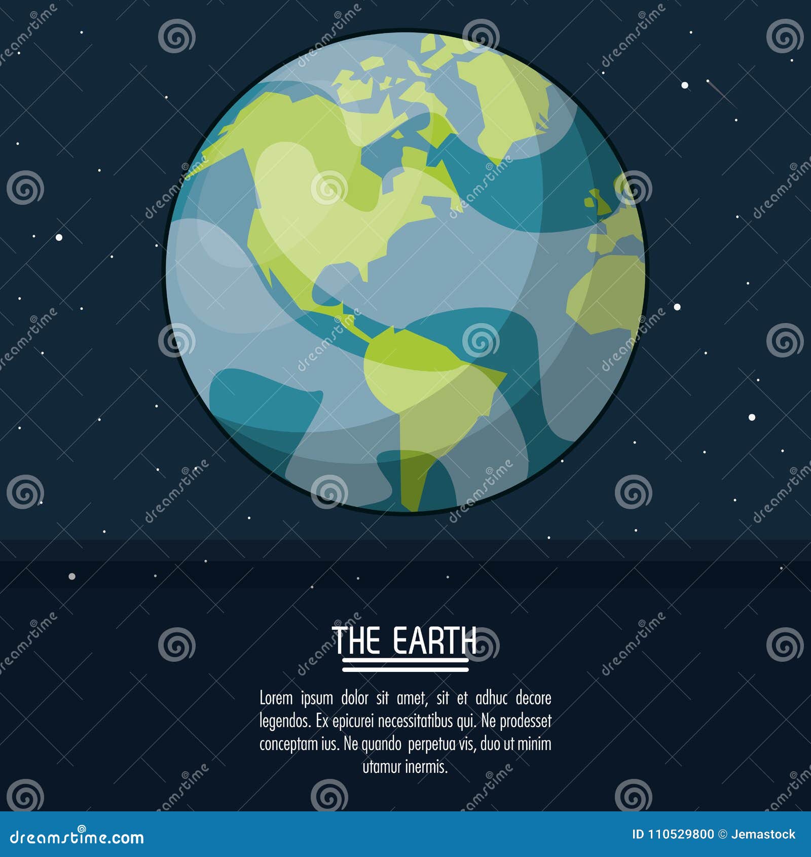 Colorful Poster with Planet Earth Stock Vector - Illustration of cosmos ...