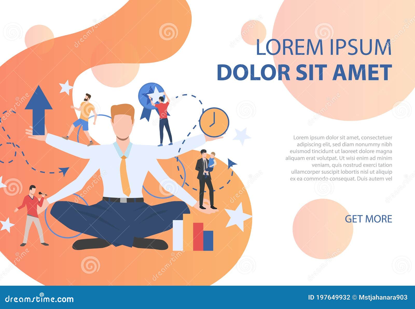 Colorful Poster Representing Different Types of Activities Stock Vector ...