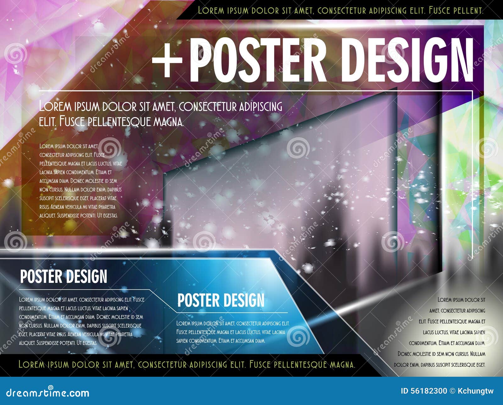 Colorful Poster Template Design Stock Vector - Illustration of colorful ...