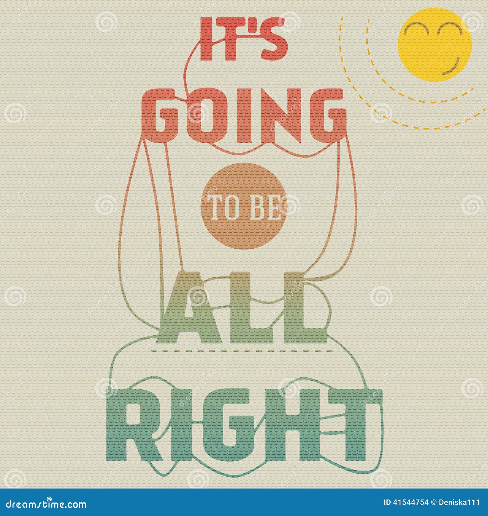 Colorful Poster with Typography Stock Vector - Illustration of ...