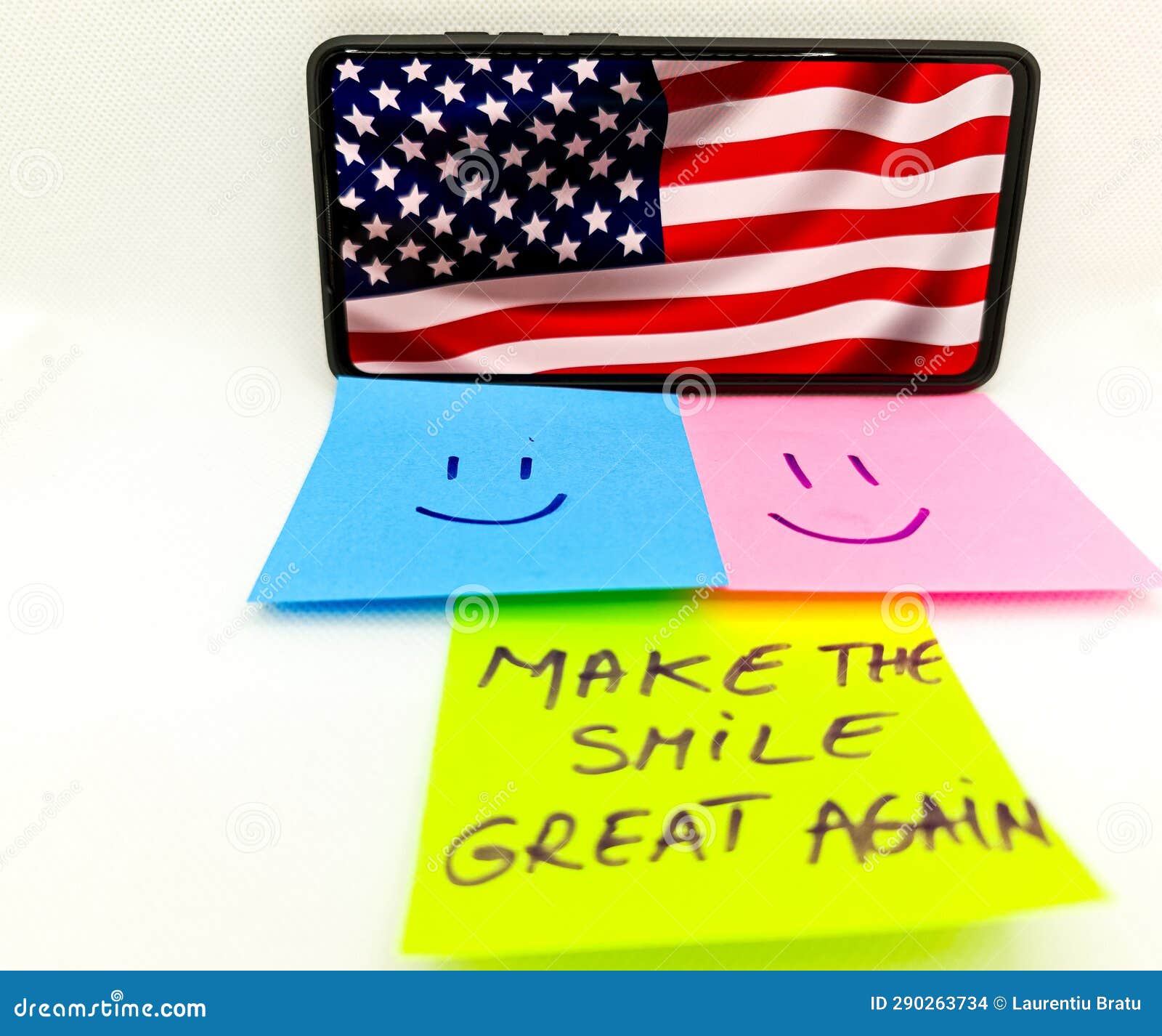 Colorful Posts with Messages Isolated on White Stock Photo - Image of ...