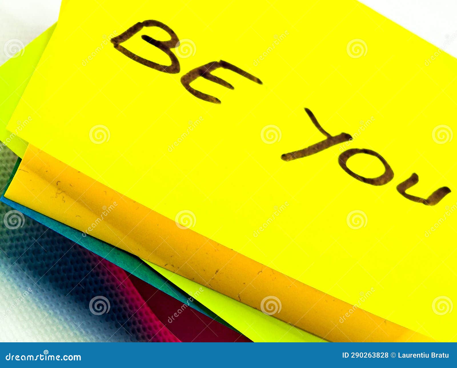 Colorful Posts with Messages Isolated on White Stock Photo - Image of ...